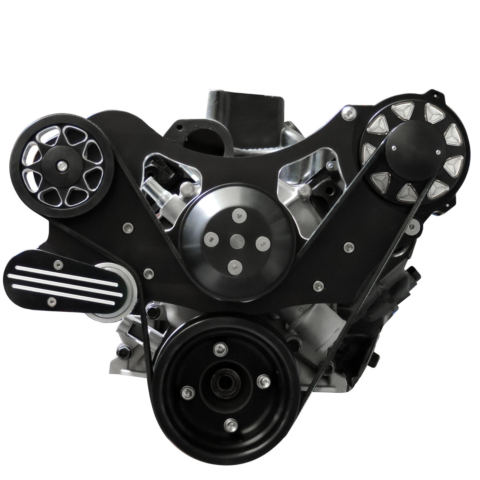 All American Billet FDS-LS-253-E-CP Serpentine Kit GM Gen3 LS, CP
