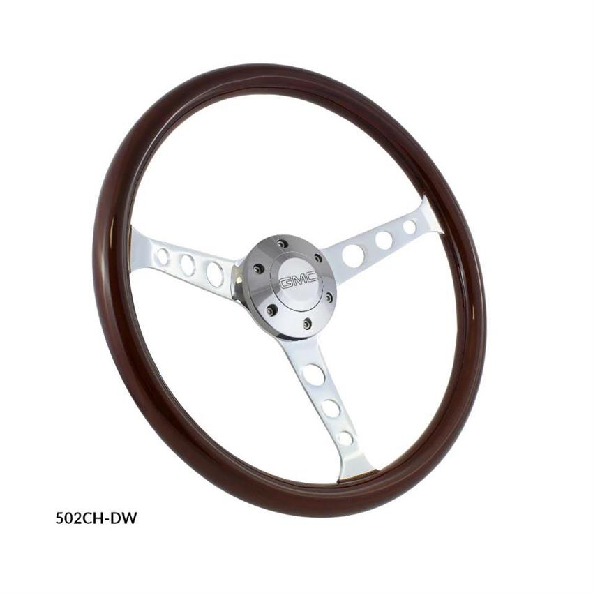 Forever 502CH-DW,HC6 15 Inch Chrome Sebring Steering Wheel, Dark