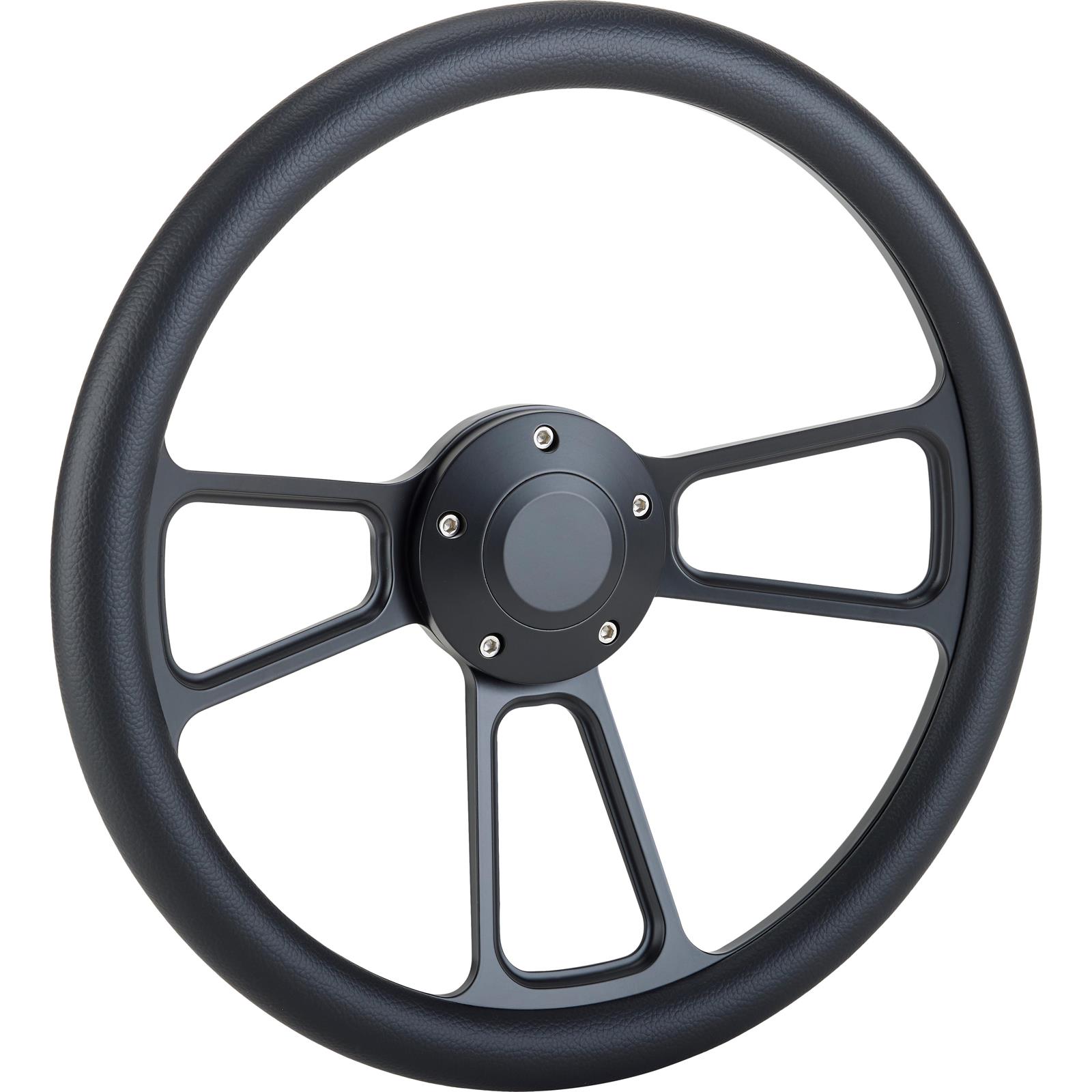 Forever Sharp 1099,HW14B,HB5 14 In Black Muscle Steering Wheel