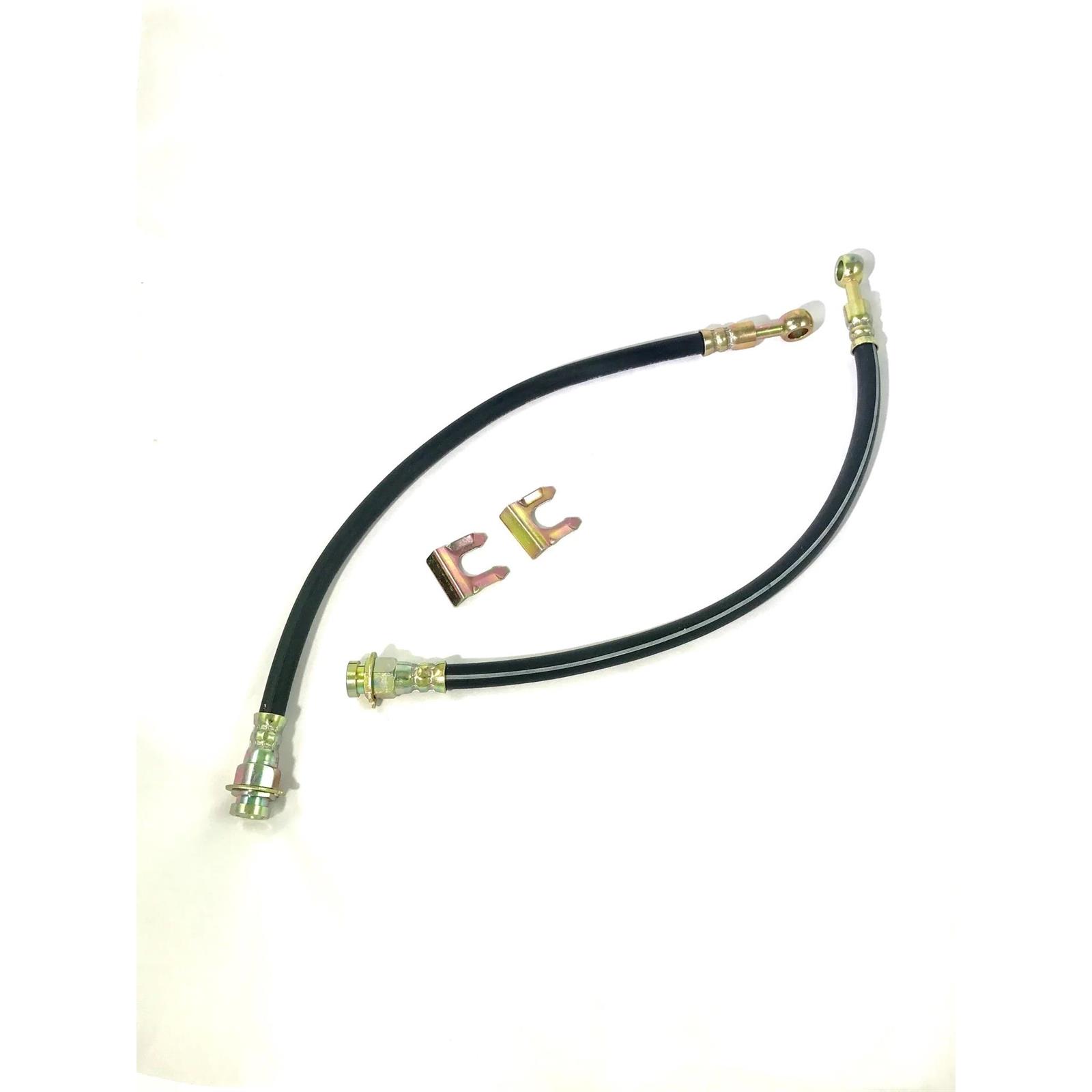 Rubber Flexible Brake Line Hoses with 10mm Banjo Fittings