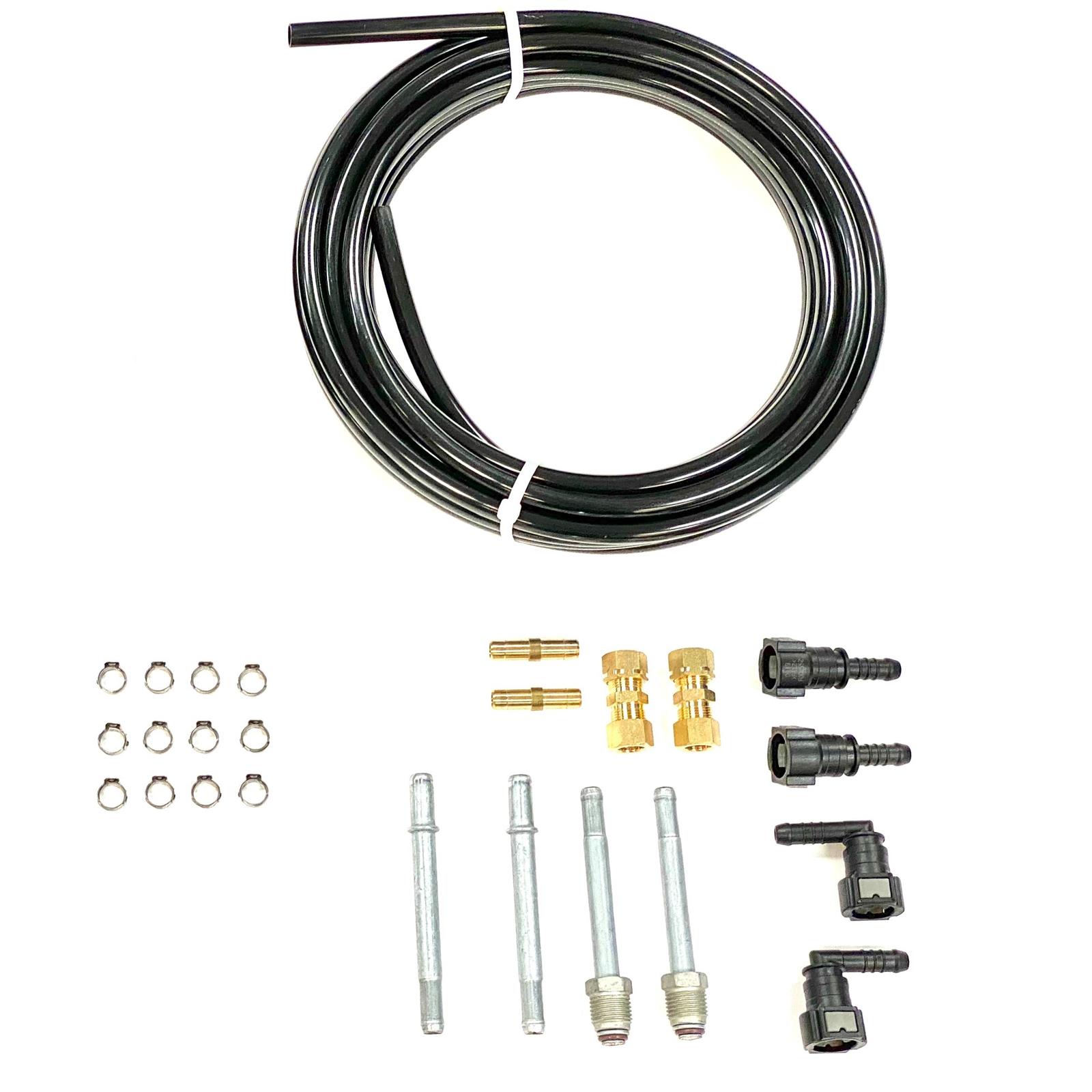 The Stop Shop NFK1025F Nylon Fuel Lines 25' 10mm Tubing/Hardware