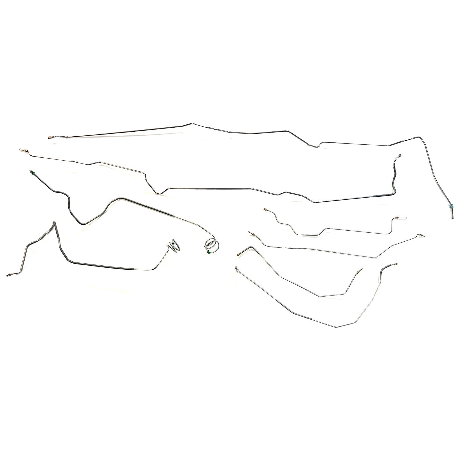 The Stop Shop T8187SB4WD Brake Line Kit Stainless 81-87 Chevy/GMC