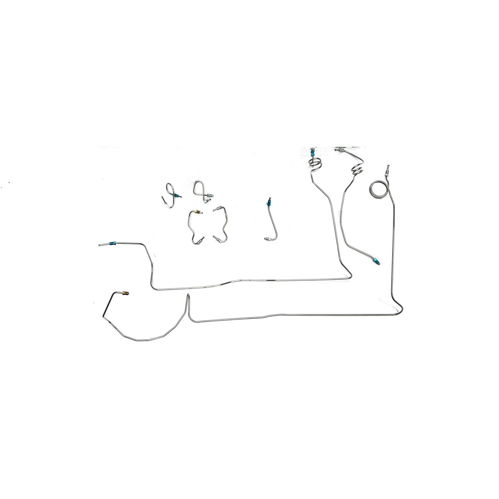 The Stop Shop Y87F Front brake Lines, 89-95 Toyota Truck, 2WD