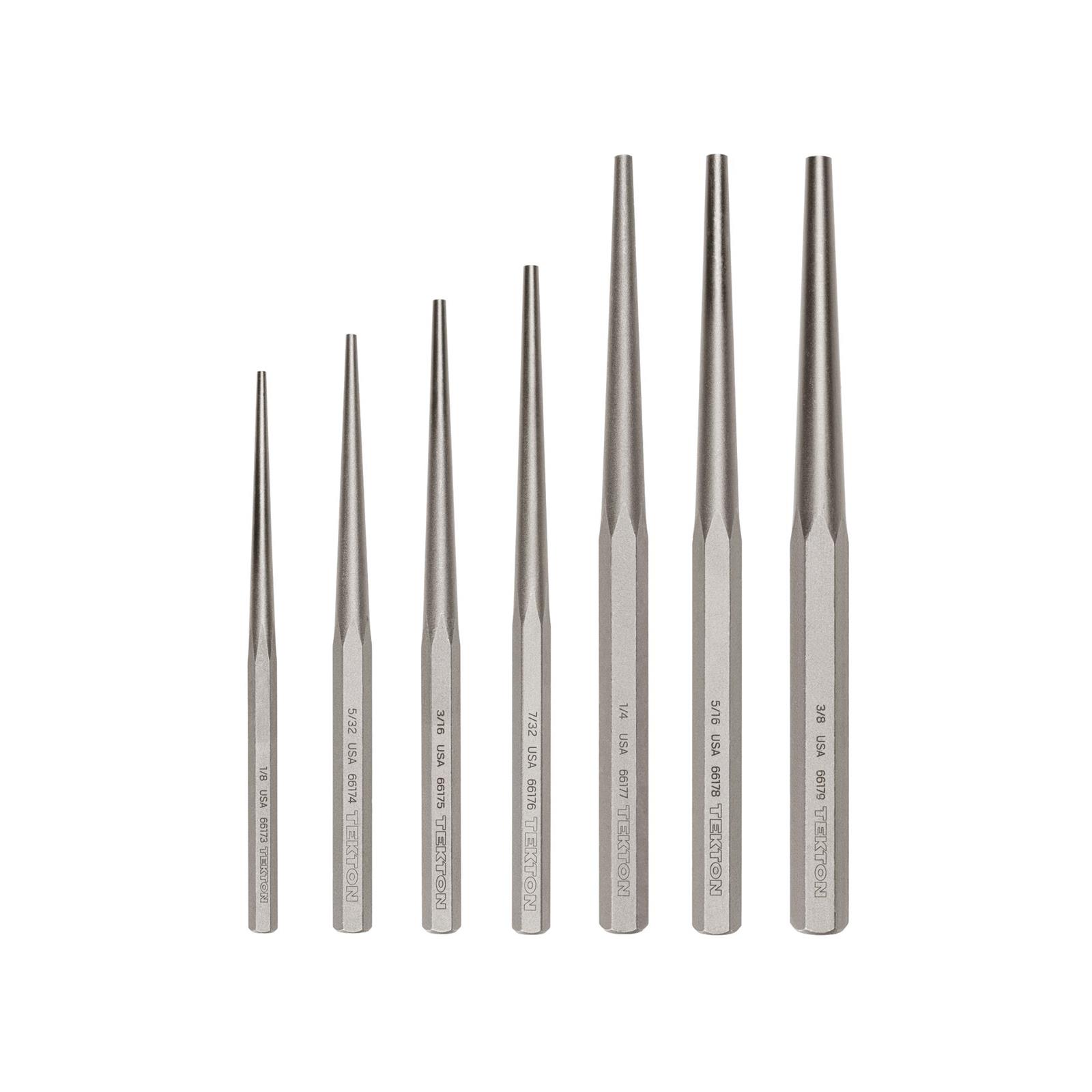 Tekton PNC96003 Alignment Punch Set, 7-Piece (1/8-3/8 in.)