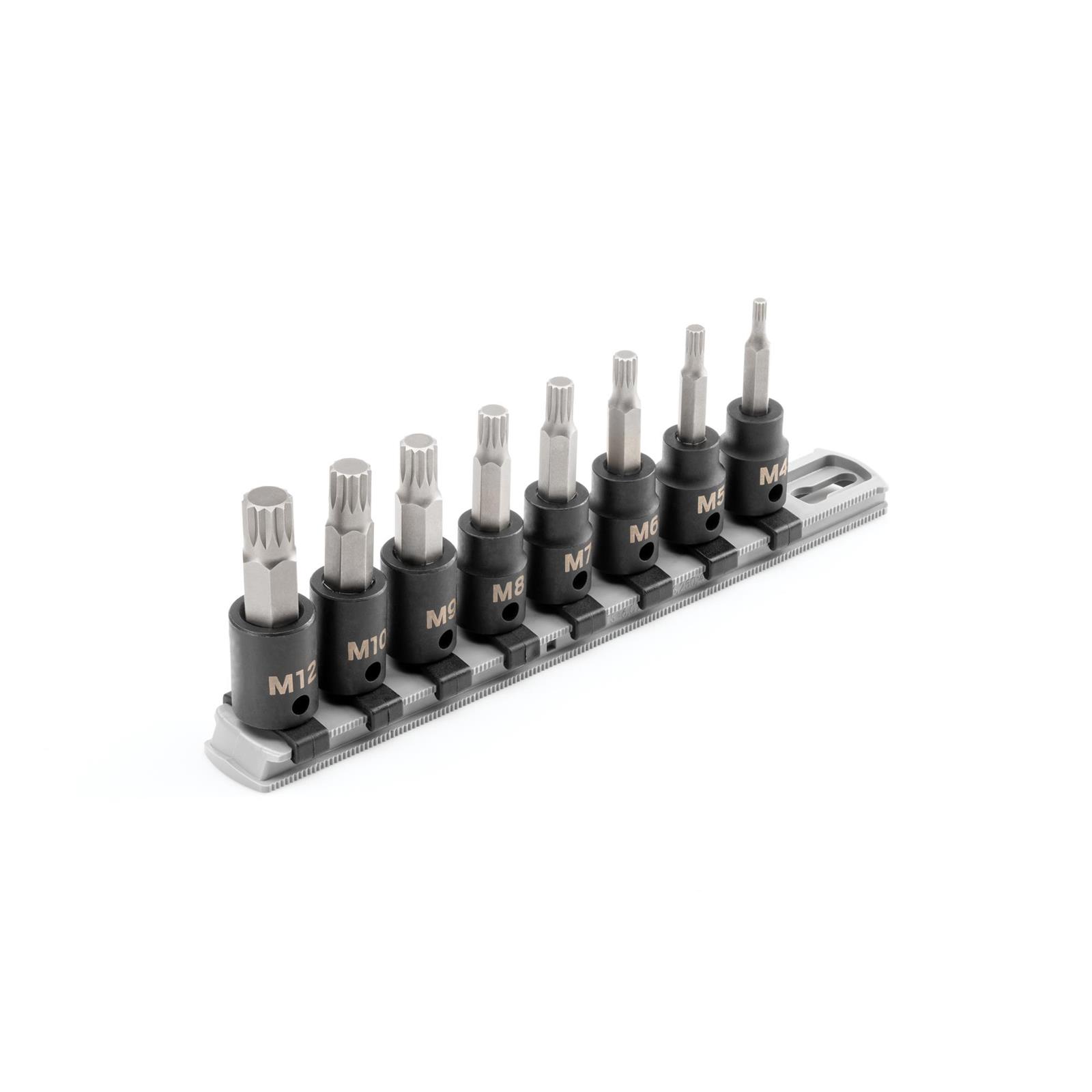 Tekton SIB91104 3/8" Drive Triple Square Impact Bit Socket Set