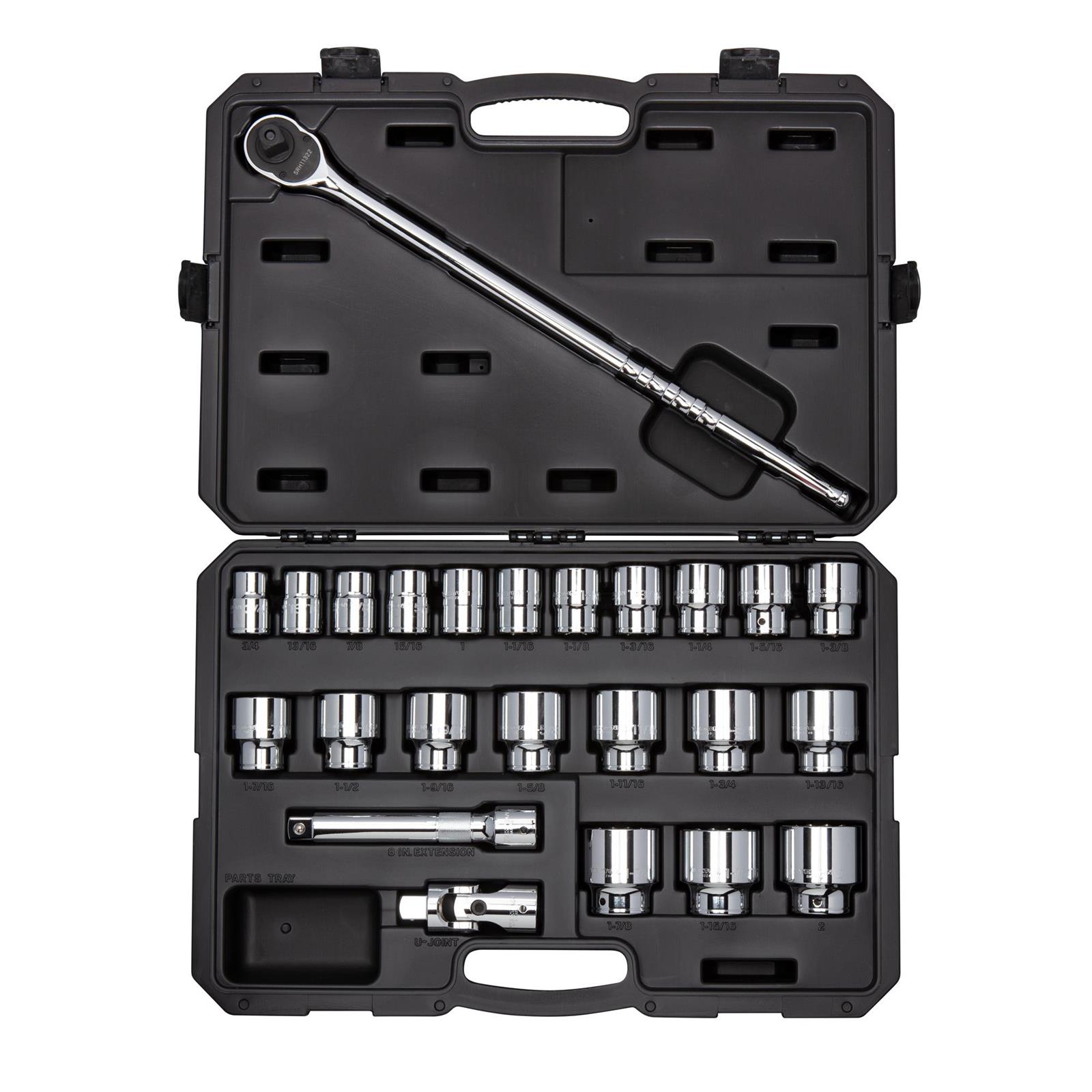 Tekton SKT35104 3/4" Drive 6-Point Socket/Ratchet Set, 24-Piece