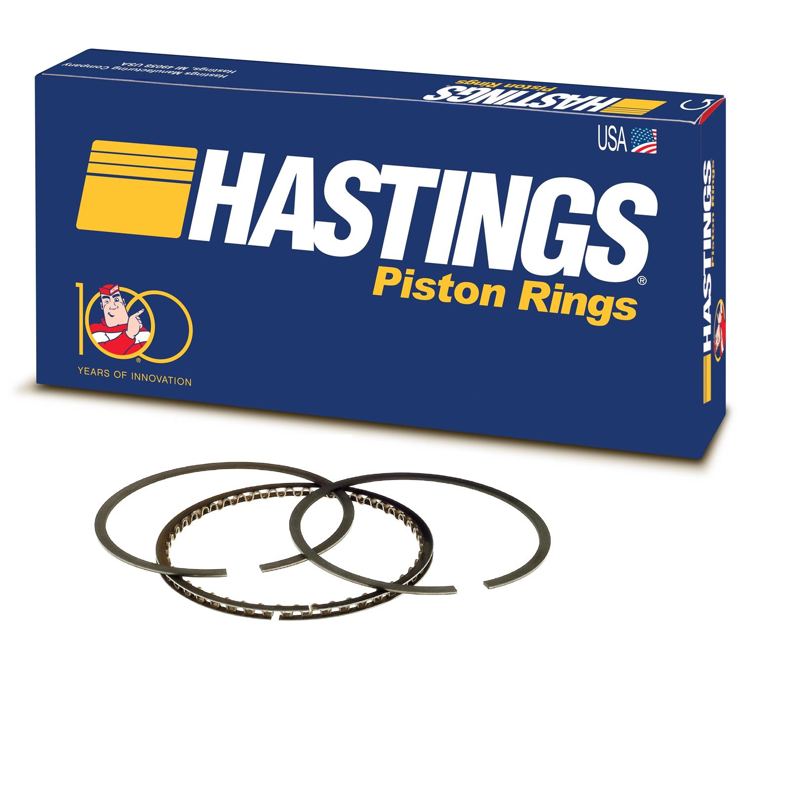 Hastings Ford Flathead V8 Piston 4 Ring Set, 3-3/16 Inch Bore