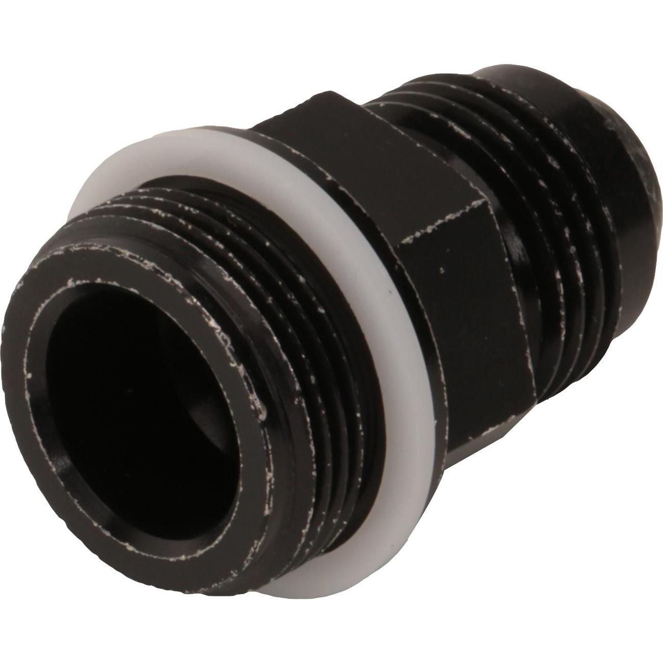 Quick Fuel 19-38QFT Fuel Inlet Fitting, 7/8-20 Inch x -8 AN, Black