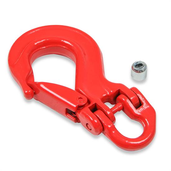 Anvil 1063AOR Replacement Winch Hook, w/Clasp, 11,000 Pound, Red