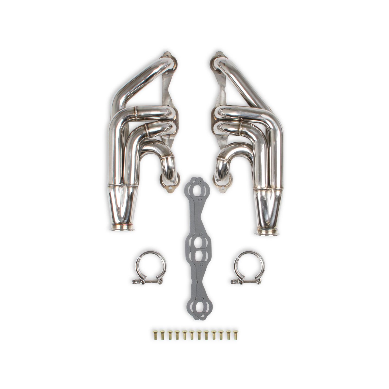 Flowtech 11573FLT Small Block Chevy Turbo Headers Polished Finish