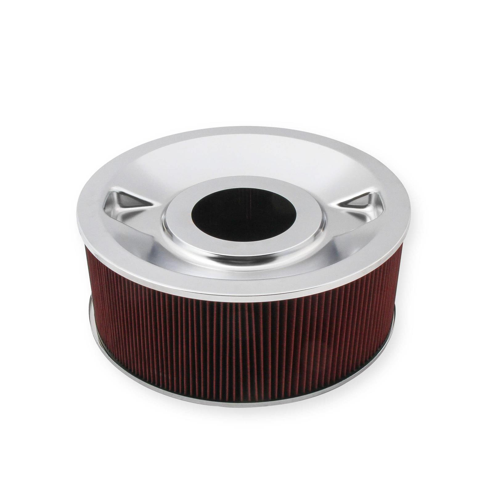 Holley 120-4160 4150 Drop Base Air Cleaner, 6 Inch Red Filter