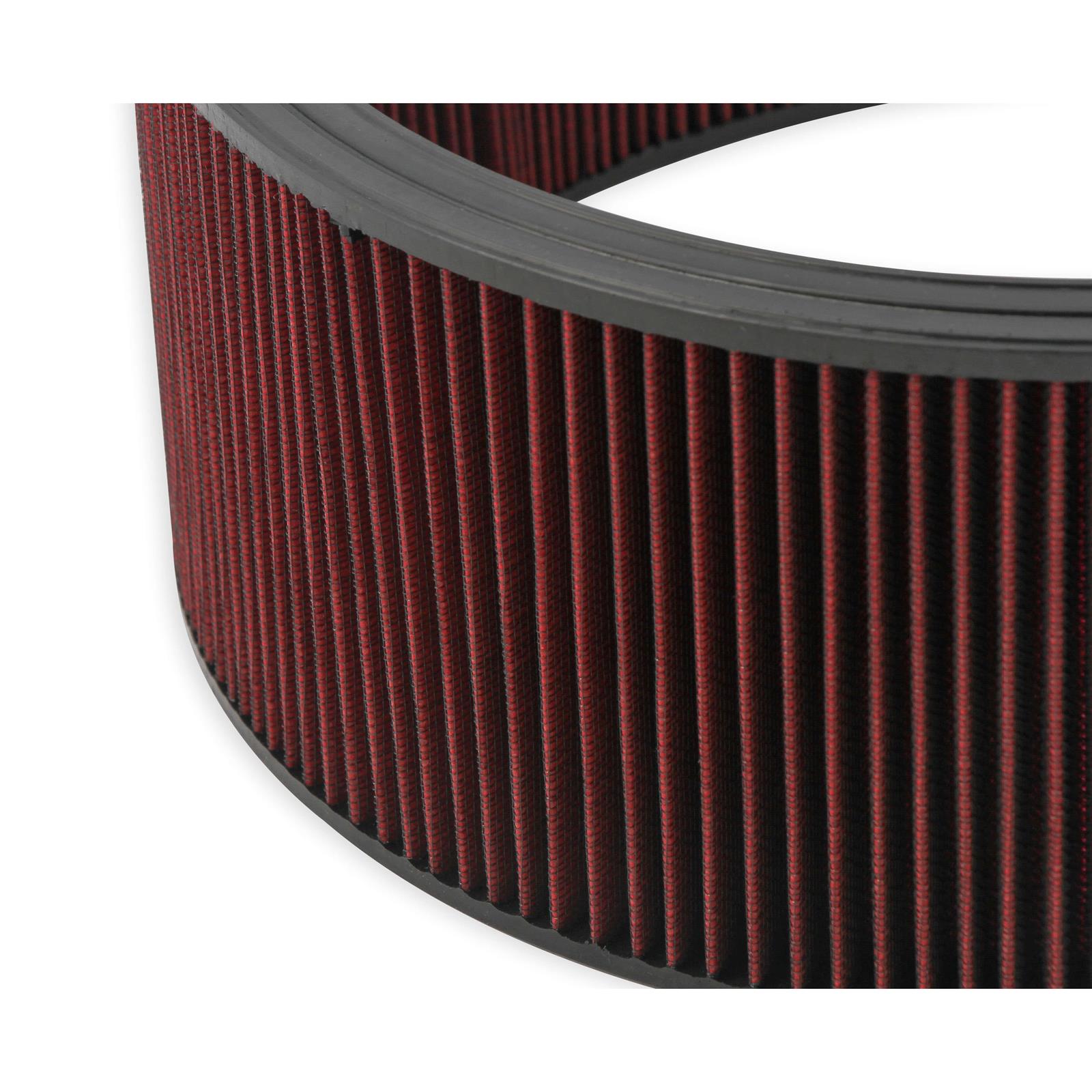 Holley 120-4160 4150 Drop Base Air Cleaner, 6 Inch Red Filter