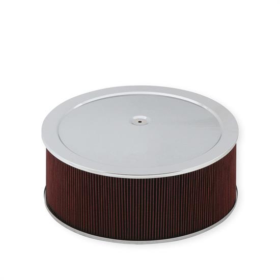 Holley 120-4160 4150 Drop Base Air Cleaner, 6 Inch Red Filter