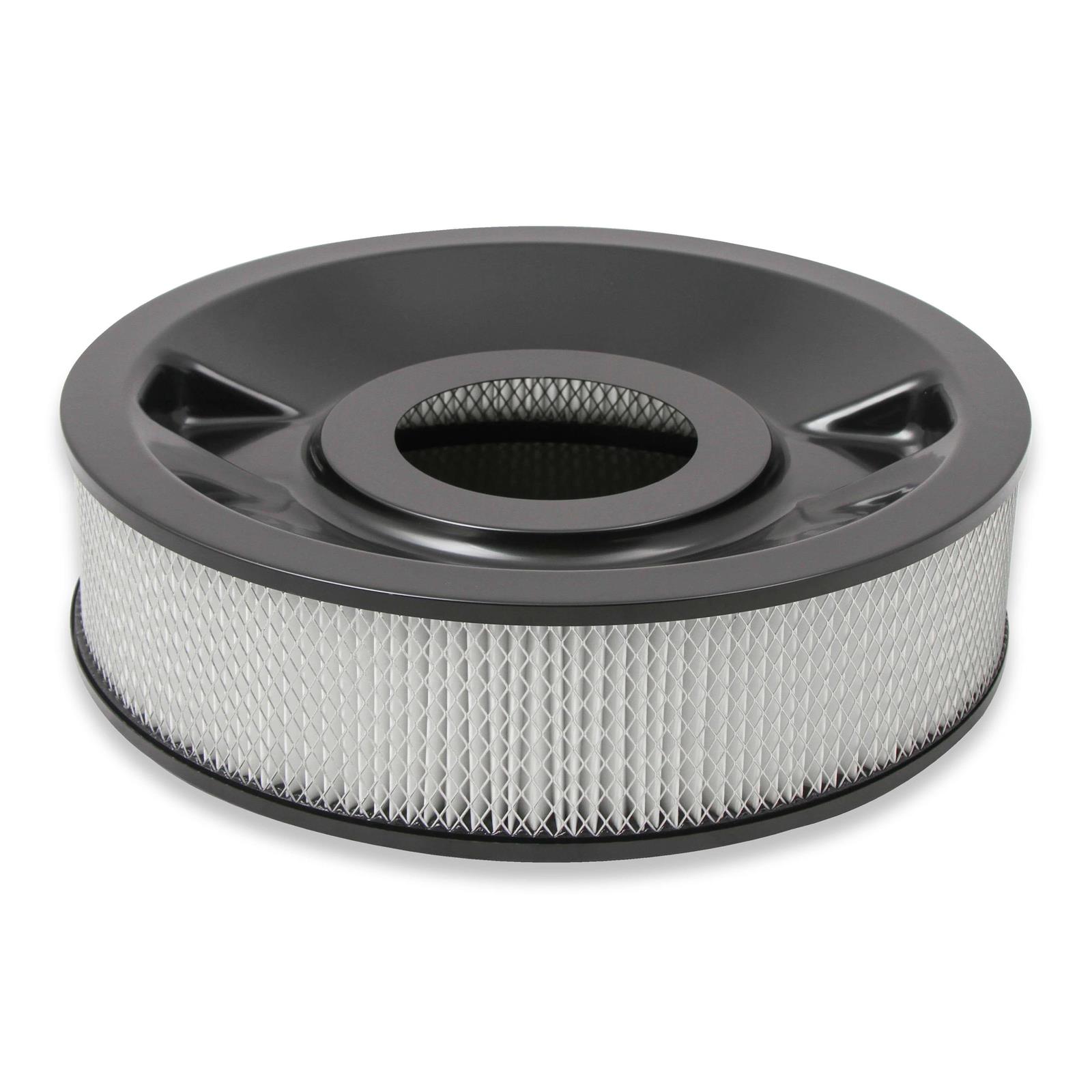 Holley 120-4245 4150 Drop Base Air Cleaner, Black, 4 Inch Paper