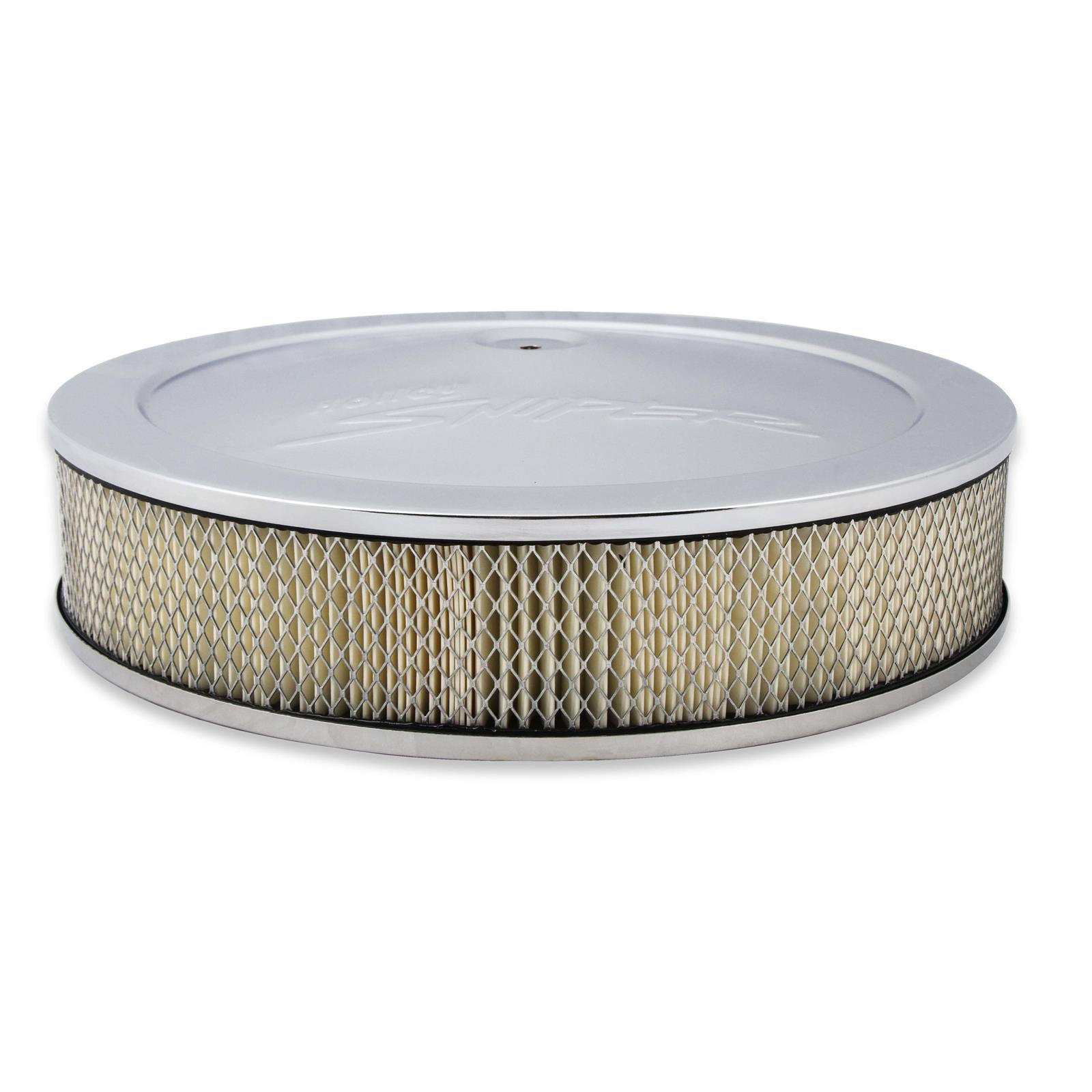 Holley 120-540 Sniper Air Cleaner Assembly, 14 x 4 Inch, Chrome