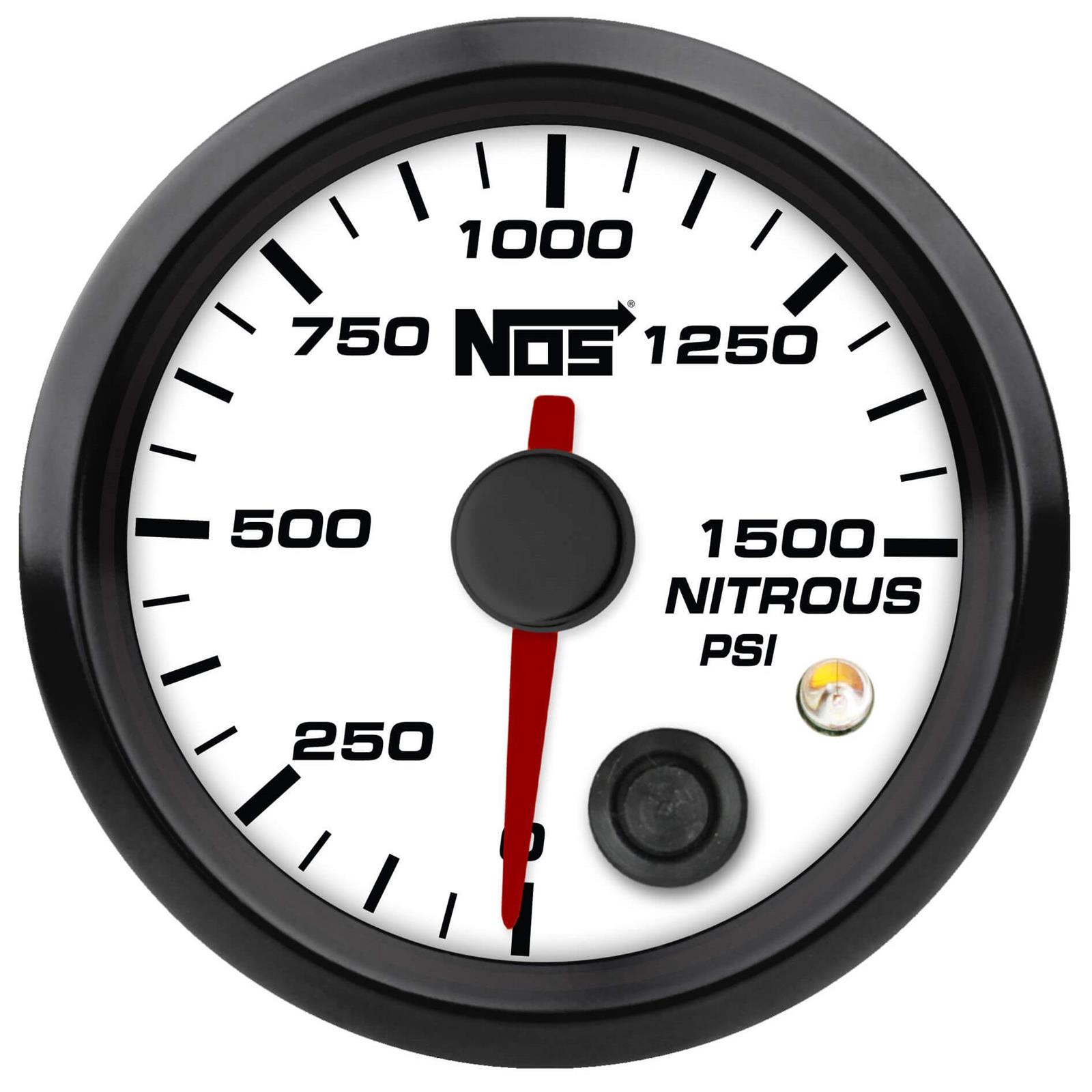 NOS 15940NOS Analog Style 2-1/16 Inch Nitrous Pressure Gauge