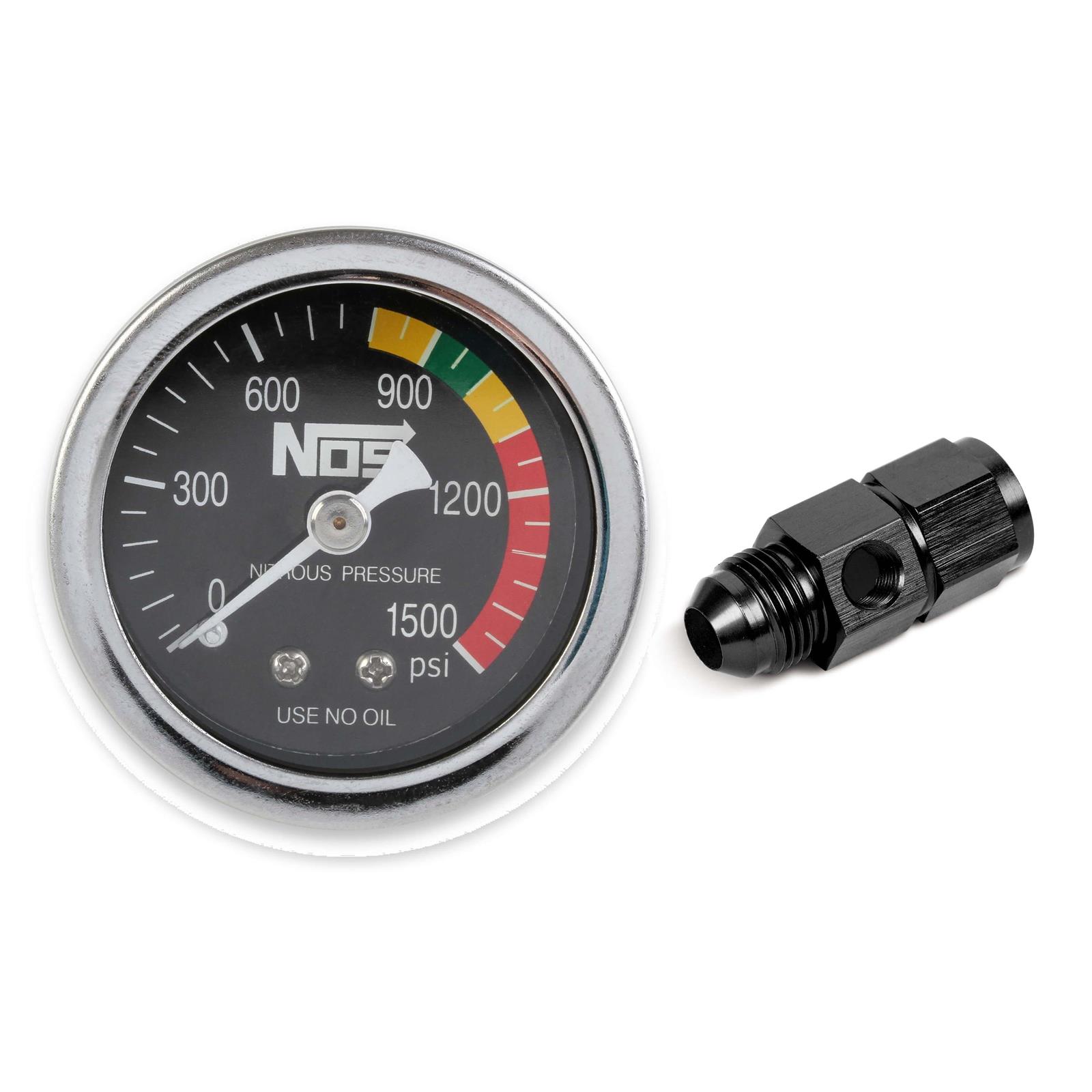 NOS 15951NOS 1-1/2 Inch Nitrous Gauge with -8 AN Adapter