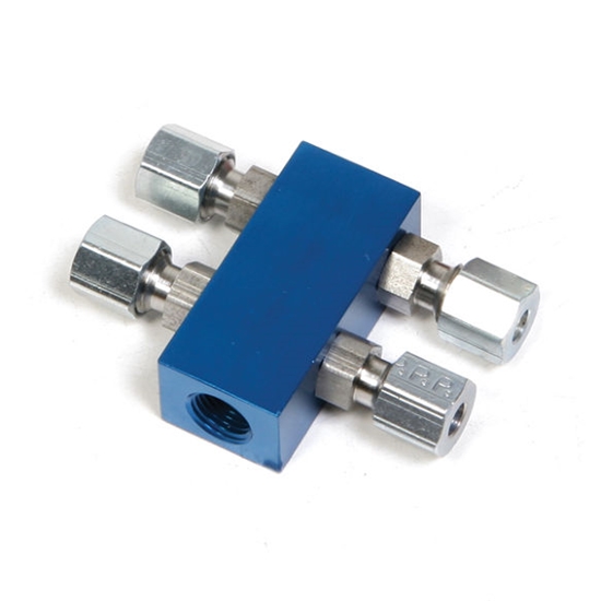 NOS 16714NOS Nitrous Distribution Block, 1/8 Inch NPT, Blue