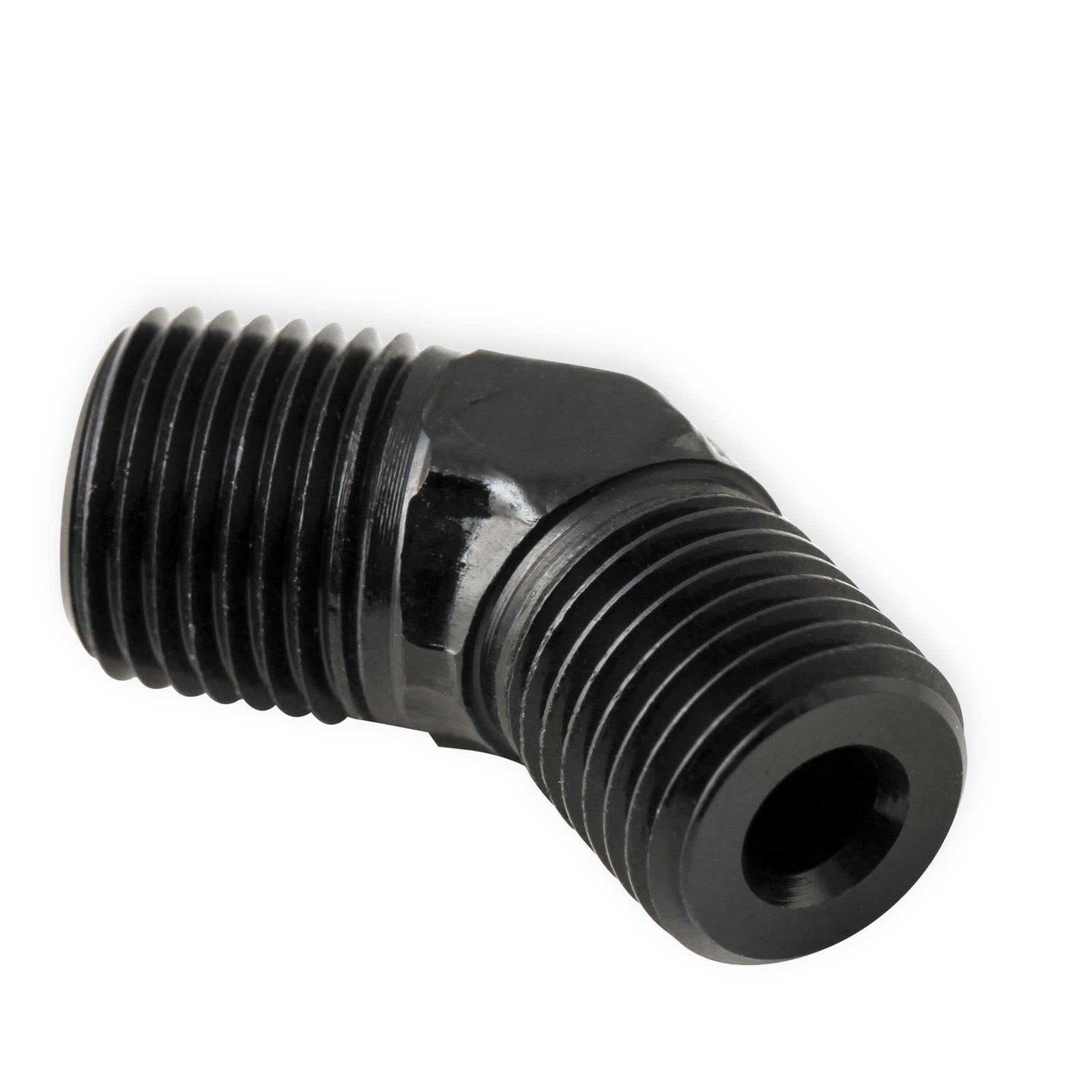 NOS 17715NOS Flare Jet Fitting, 45 Degree, Black