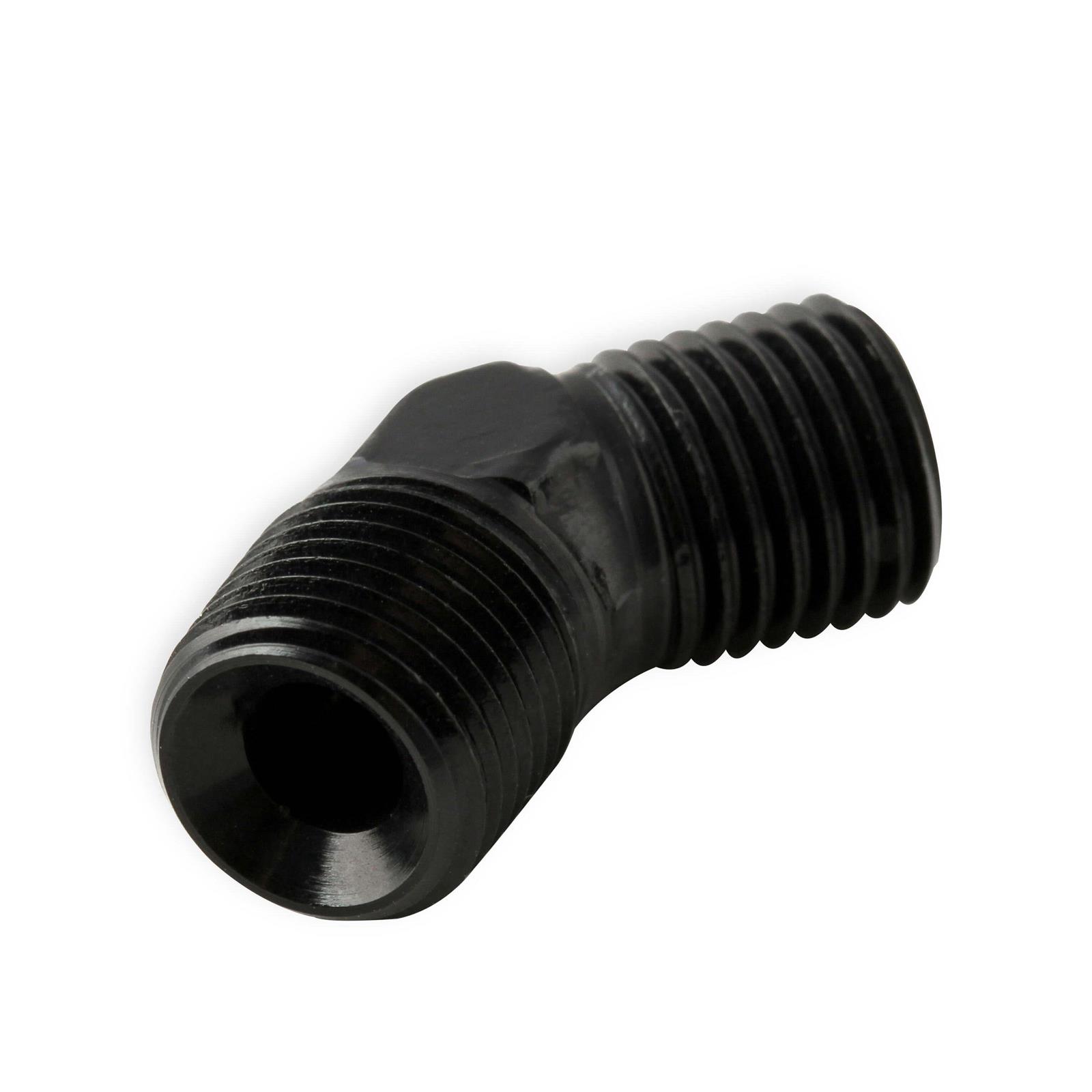 NOS 17715NOS Flare Jet Fitting, 45 Degree, Black