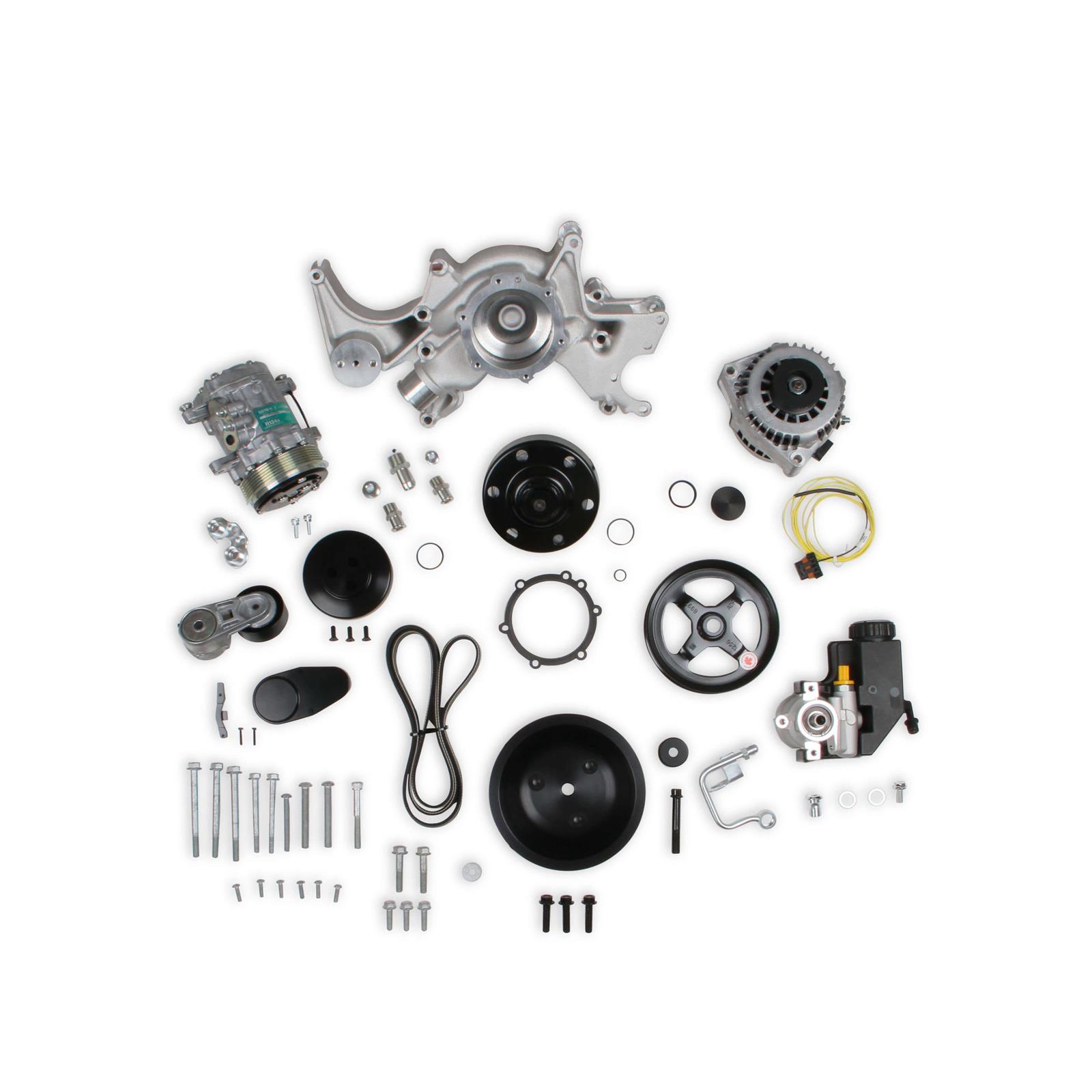 Holley 20-240 SBC Mid-Mount Complete Accessory System, Natural