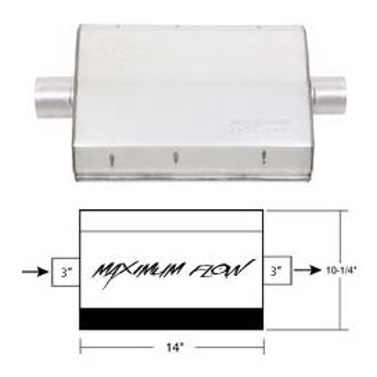Hooker 21606HKR Maximum Flow Muffler, Single 3 Inch Center Inlet