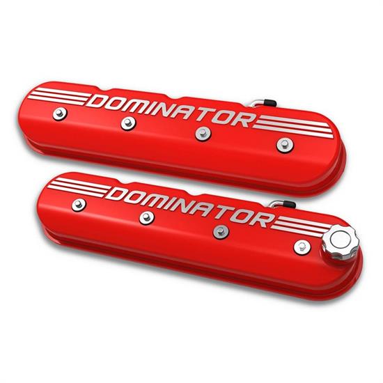 Holley 241-121 Aluminum Tall LS Valve Covers, Gloss Red Finish