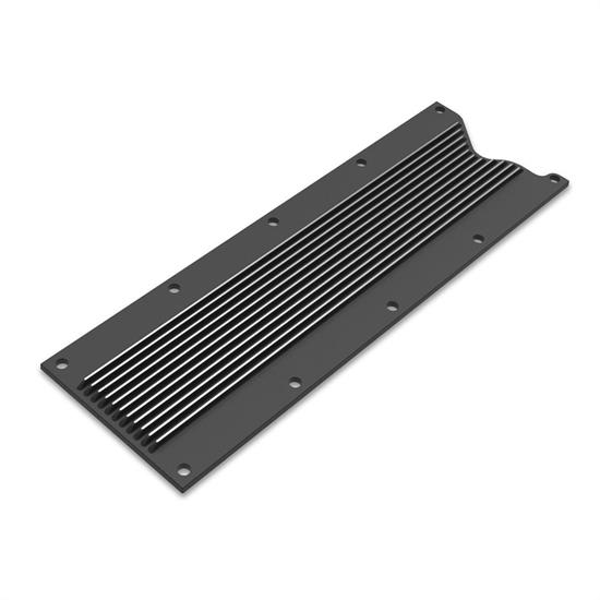 Holley 241-258 LS Valley Cover, Finned, GM LS1/LS6, Satin Black Finish