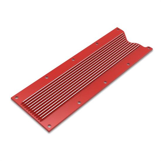 Holley 241-259 LS Valley Cover, Finned, GM LS1/LS6, Gloss Red Finish