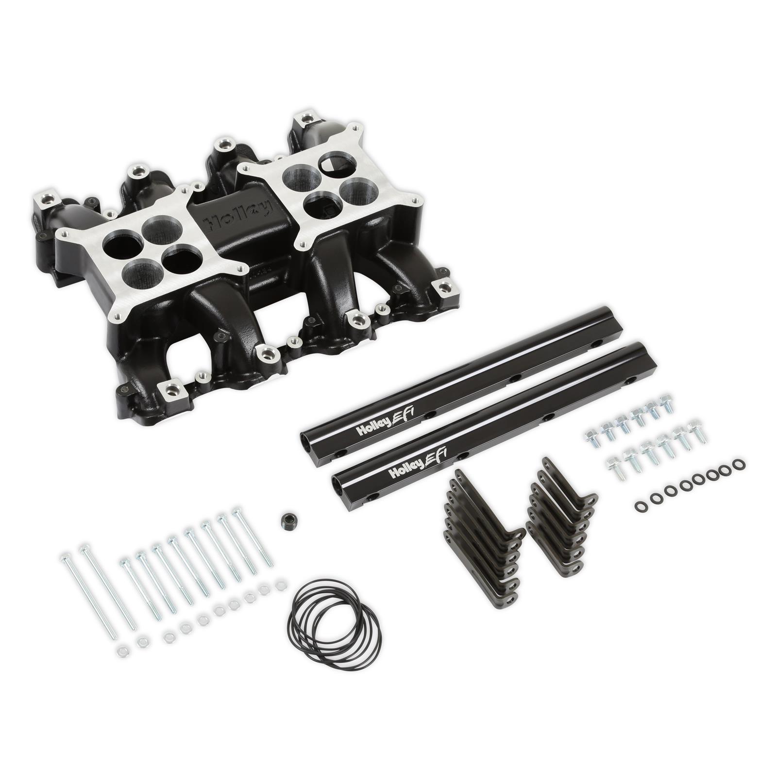 Holley 300-134BK LS EFI Manifold, 2X4 Dual Plane LS3/L92, Black