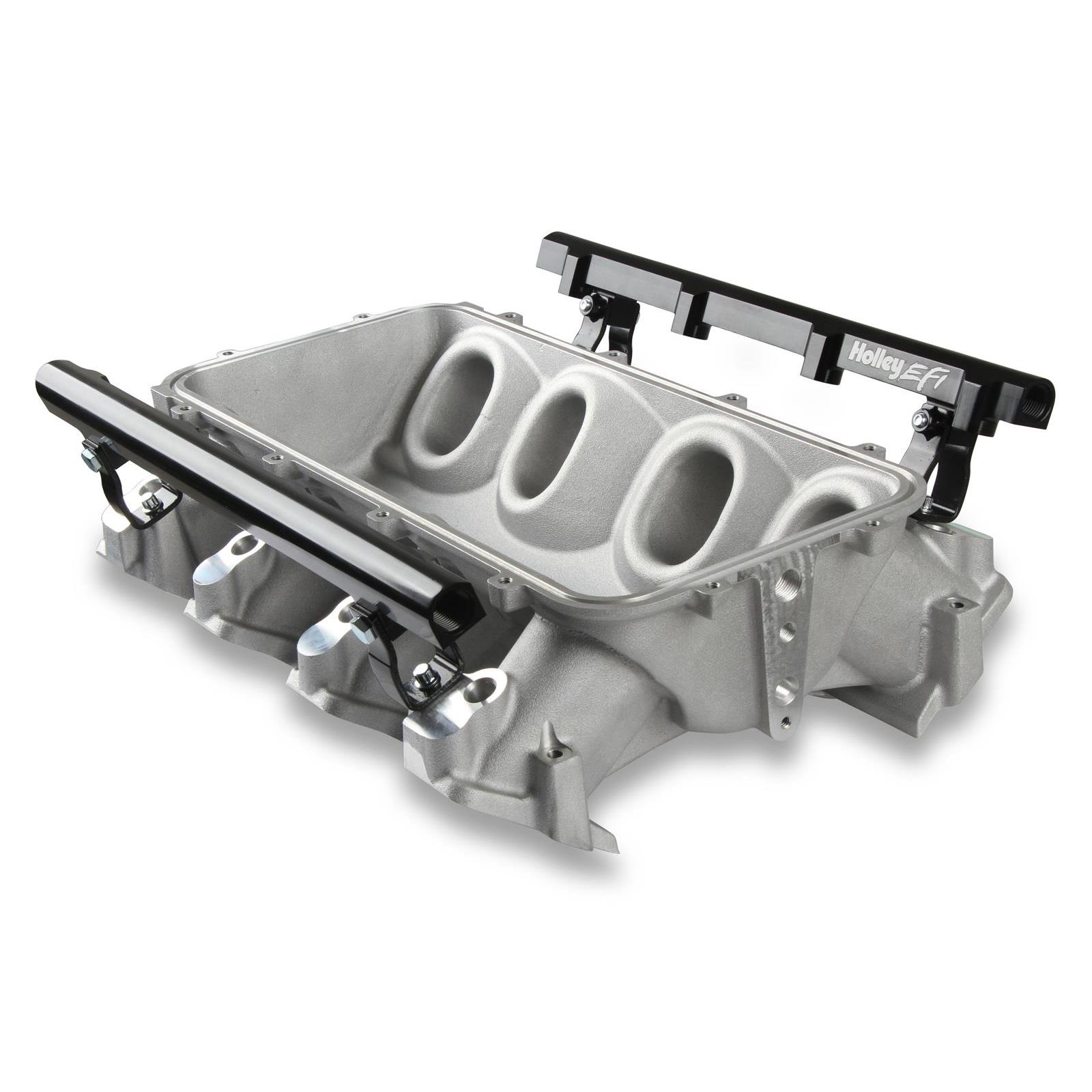 Holley 300-670 LS3 Manifold, Top-Feed, Rails, Single Inj, Satin