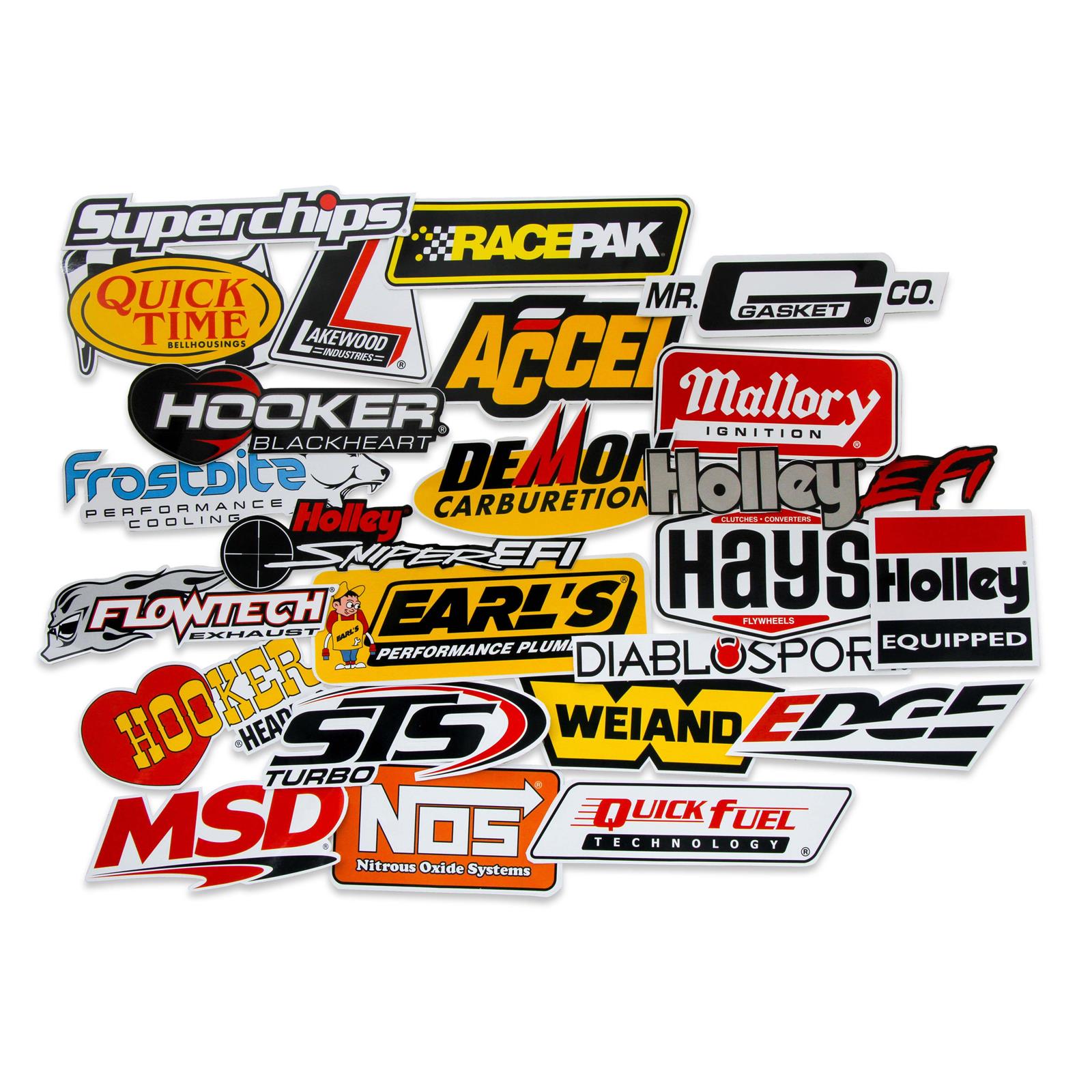 Holley 36-462 Go Fast Sticker Pack, 24 Vinyl Decal Pack