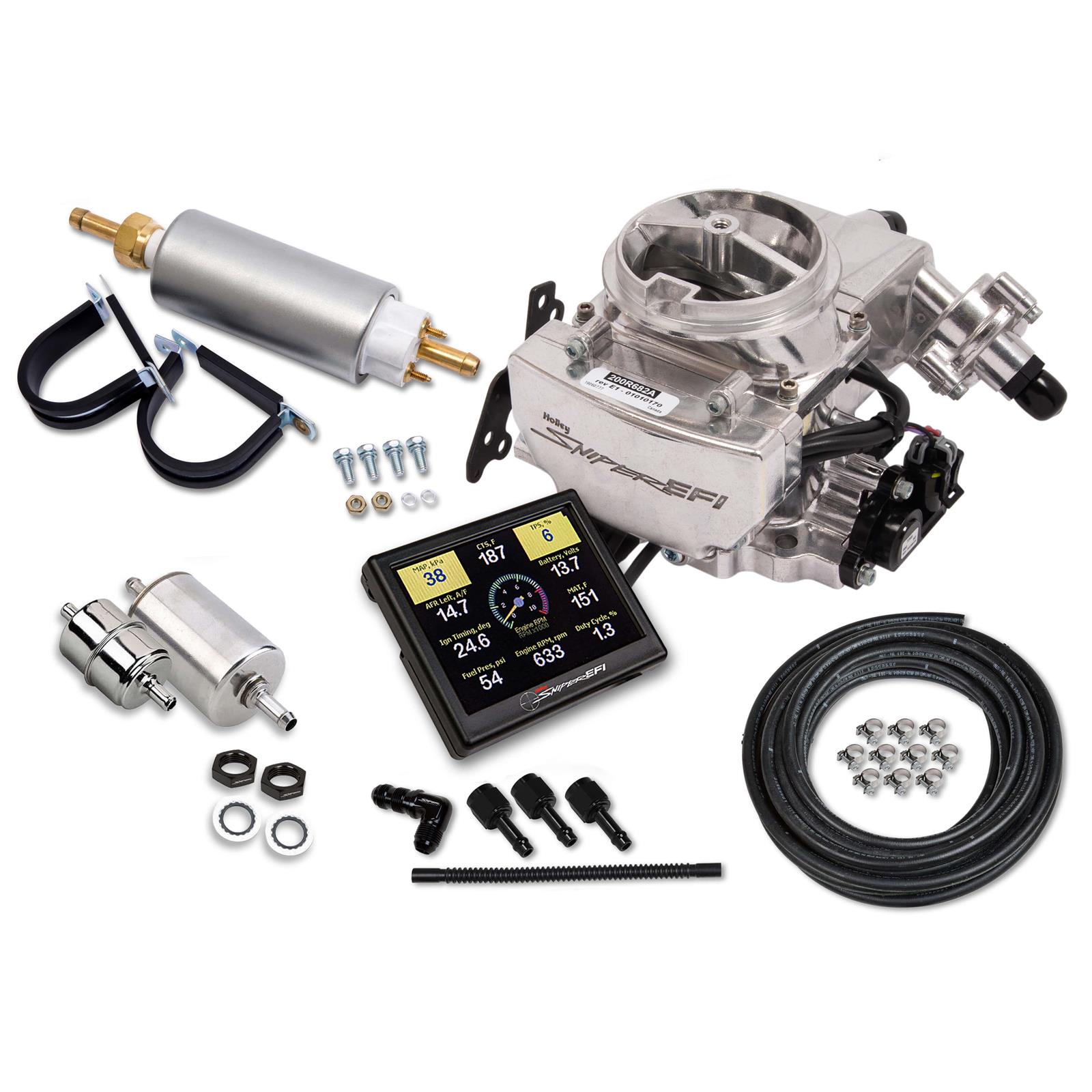 Holley Sniper 550-855K Rochester 2GC EFI Master Kit, Shiny