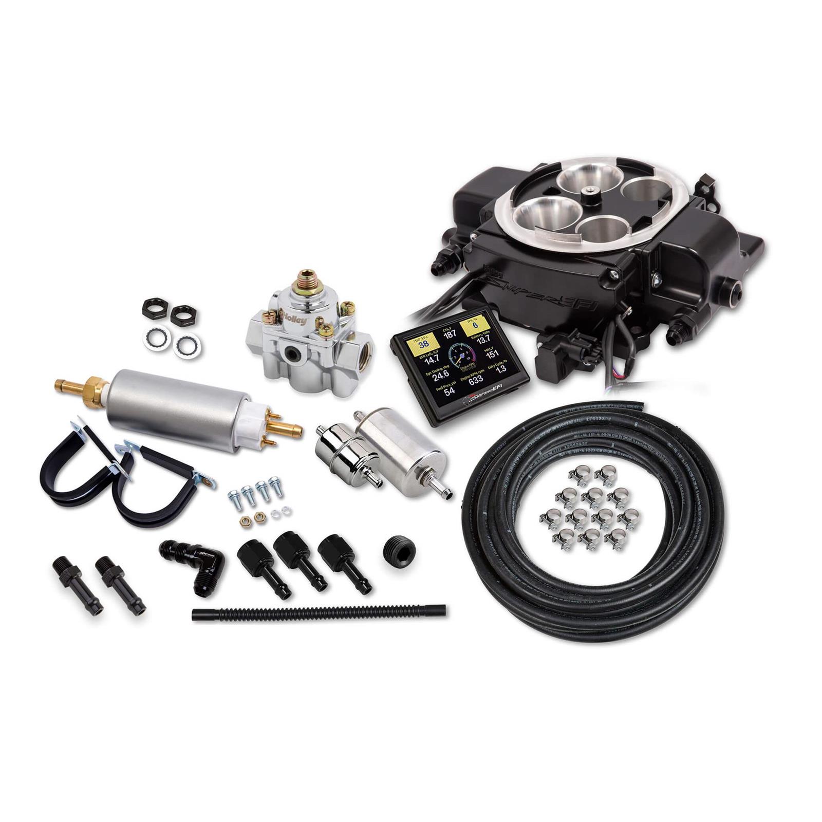 Holley Sniper 550-868K EFI Quadrajet Master Kit, Black Ceramic
