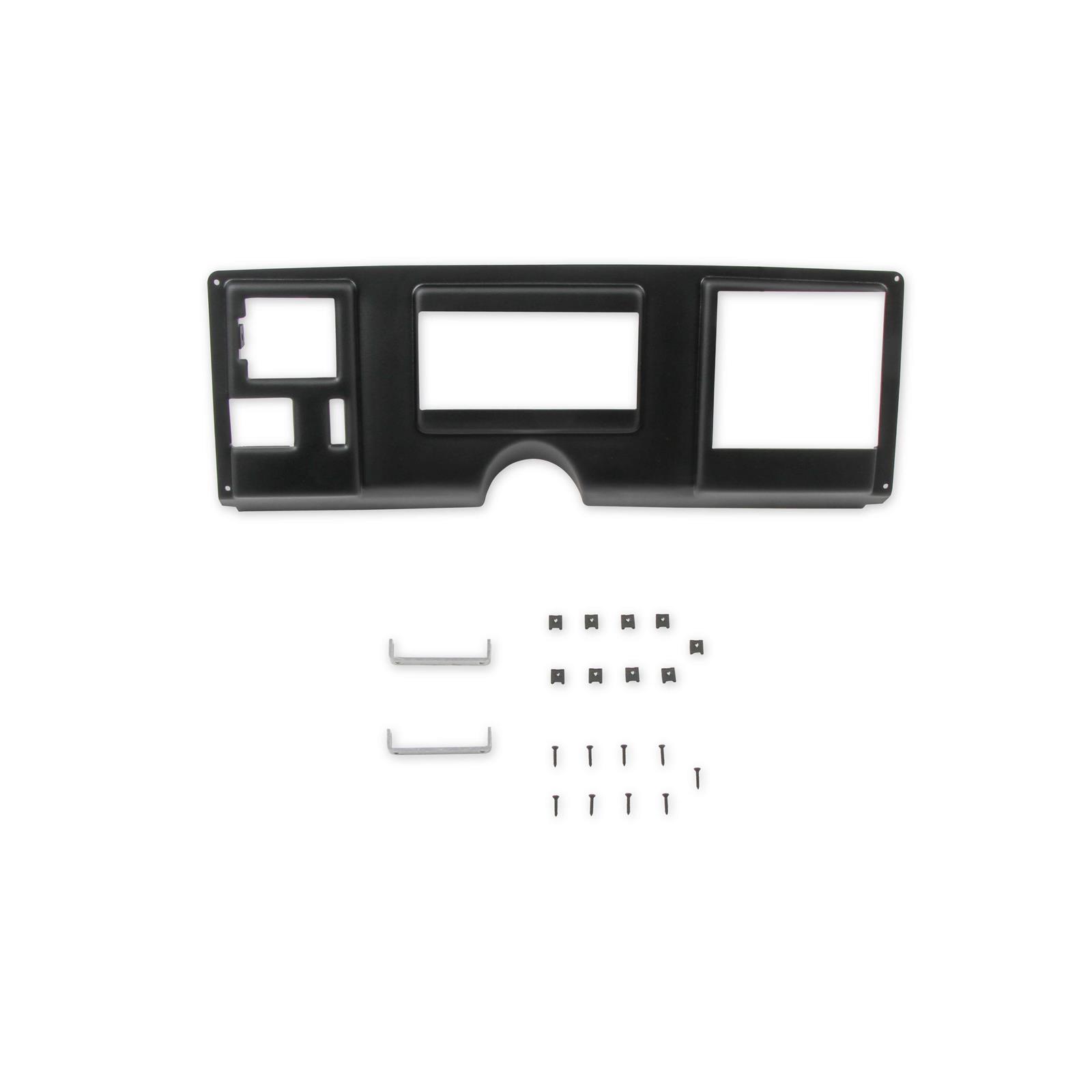 Holley 553-393 88-94 GM Truck Dash Bezel, 6.86 Inch Dash, Black