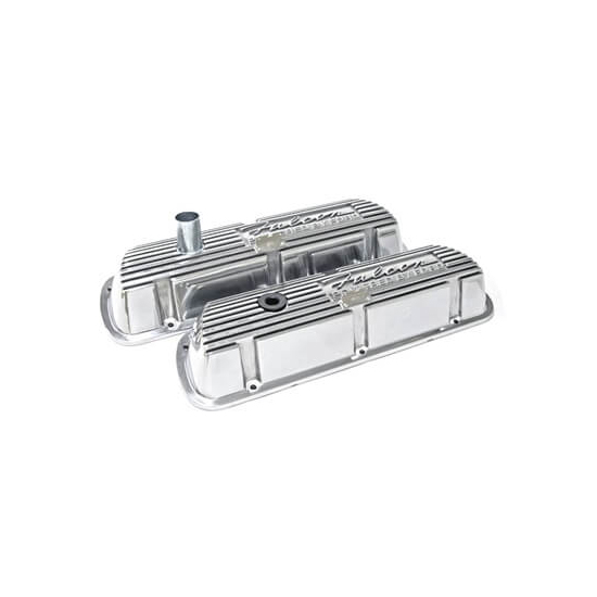 Scott Drake 6A582-FP 62-70 Ford Falcon Valve Covers, Polsihed