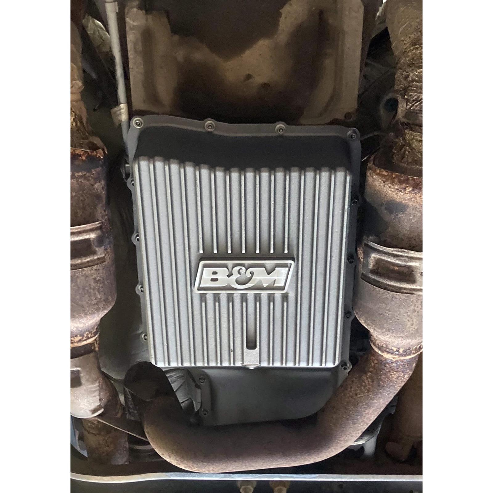 B&M 70397 Hi-Tek Deep Transmission Pan, 11-21 Ford 6R140, Natural