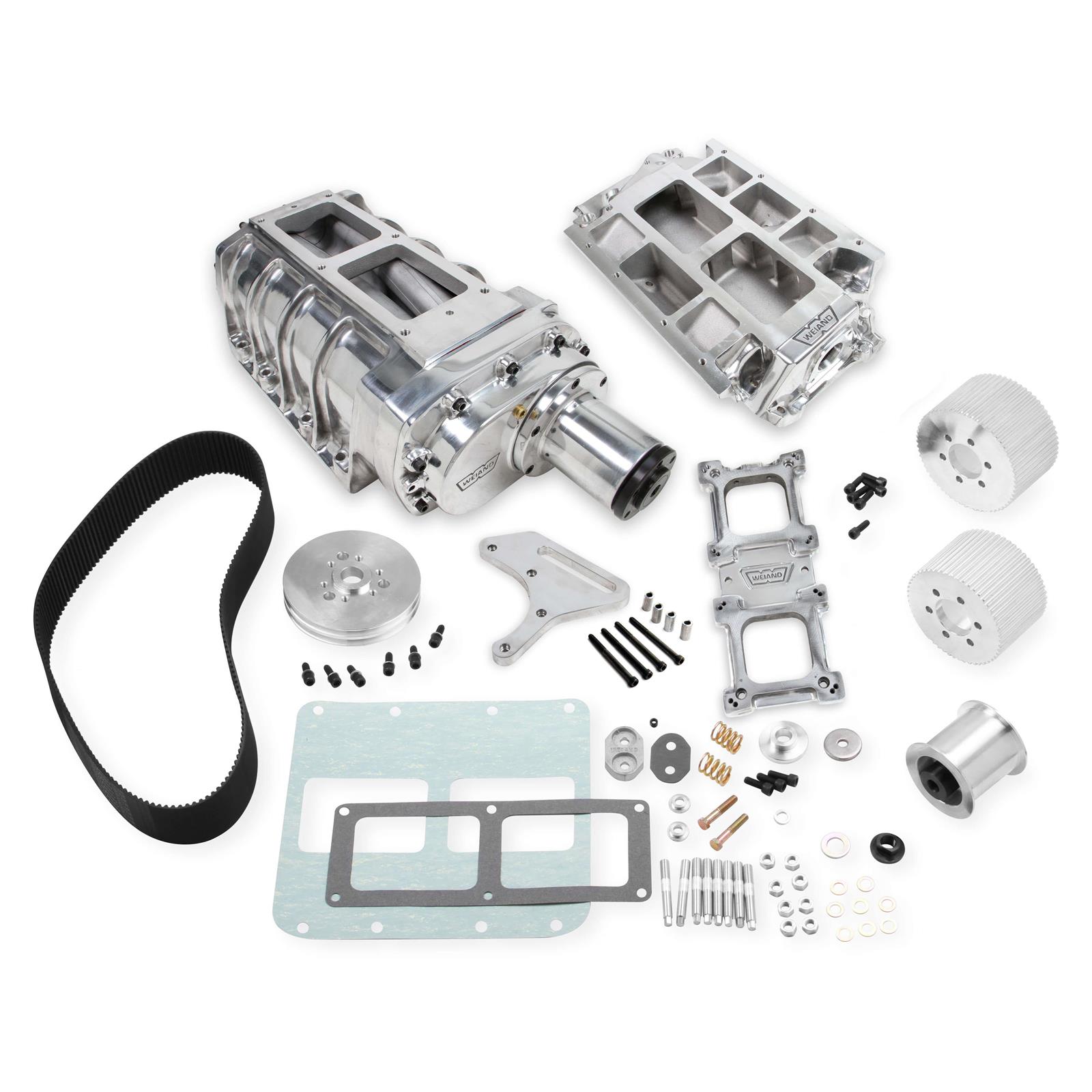 Weiand 7386P Standard Deck BB Chevy Polished 8-71 Supercharger Kit