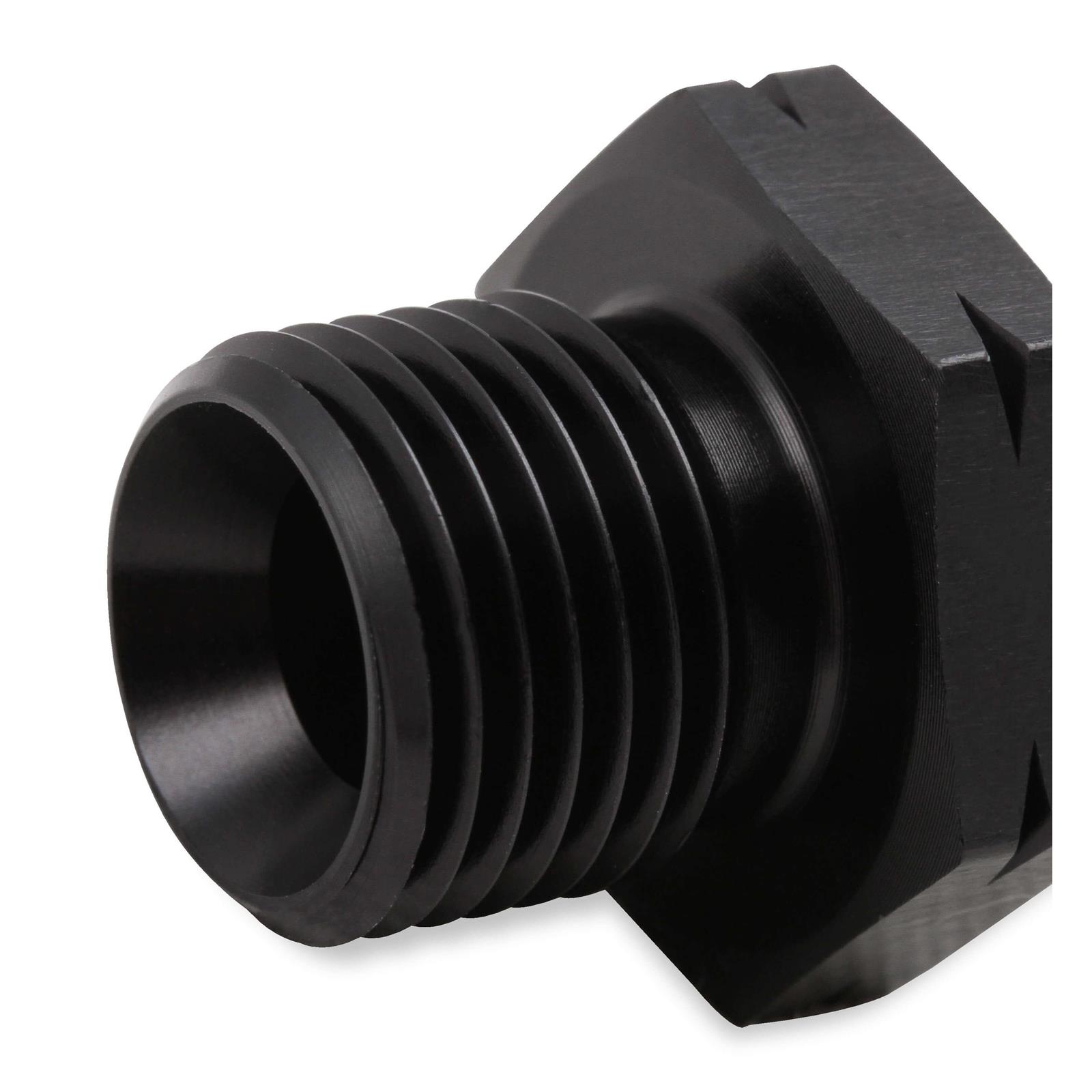 Earls AT9919AFJERL LS Oil Pressure Gauge Adapter Fittings, Black