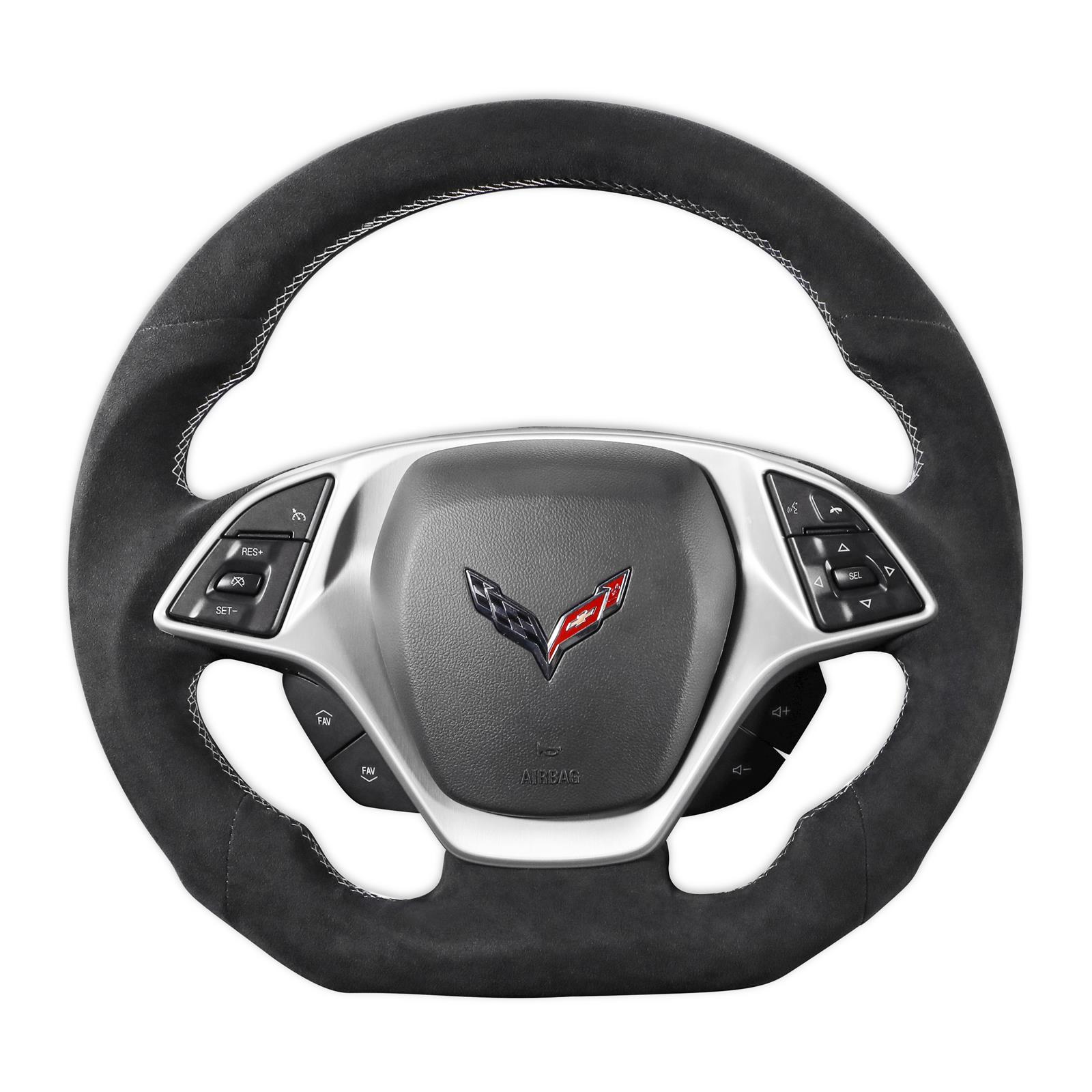 Drake Muscle CV950-22 Alcantara Steering Wheel, 14-19 C7 Corvette