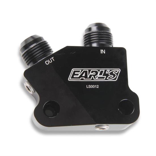 Earls LS0012ERL LS Side Mount Oil Cooler Adapter