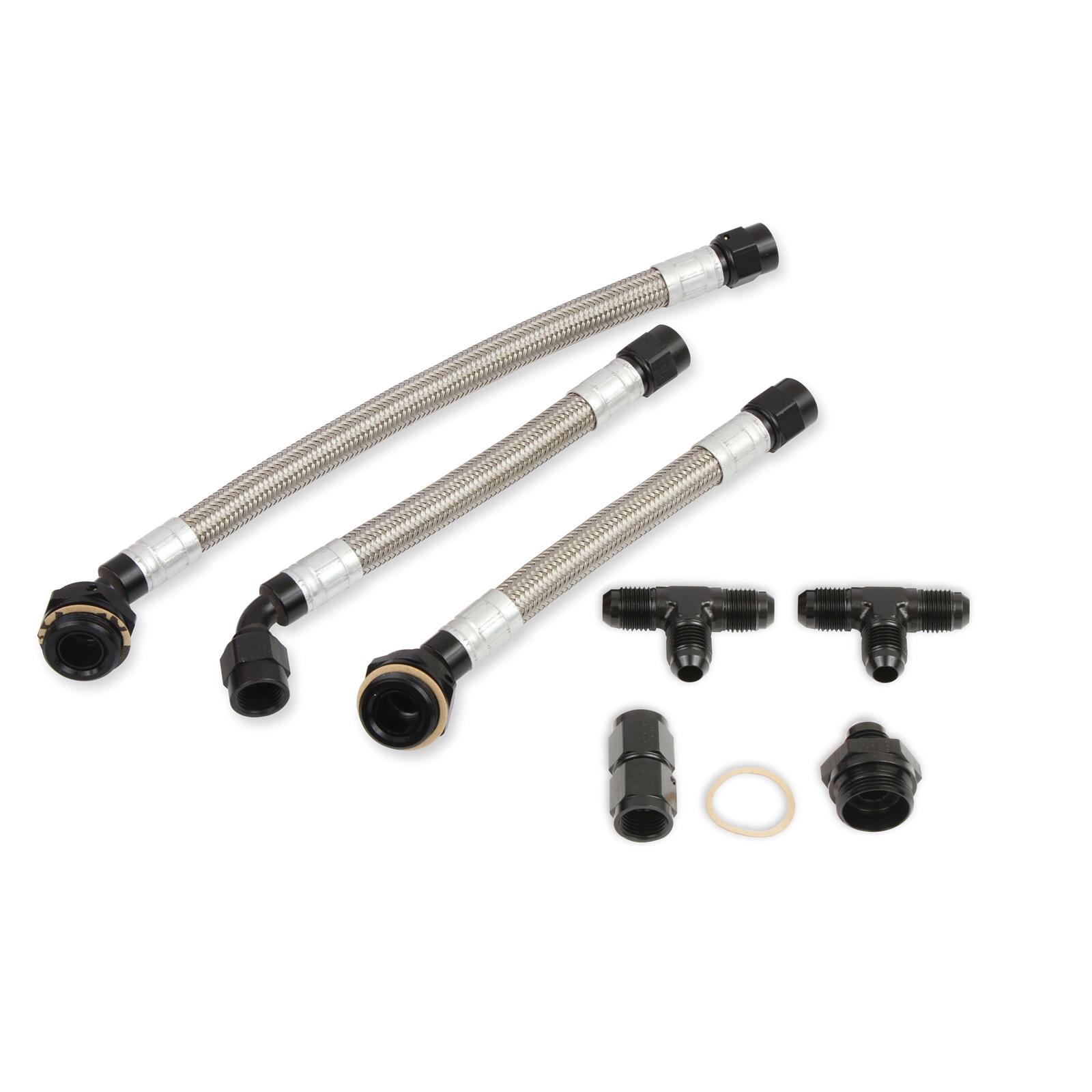 Earls PK0016ERL Ultrapro Fuel Line Kit, Stainless, Mopar Six Pack