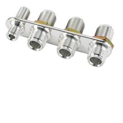 Speedway Inline A/C Hose Bulkhead Plates with Crimp Fittings