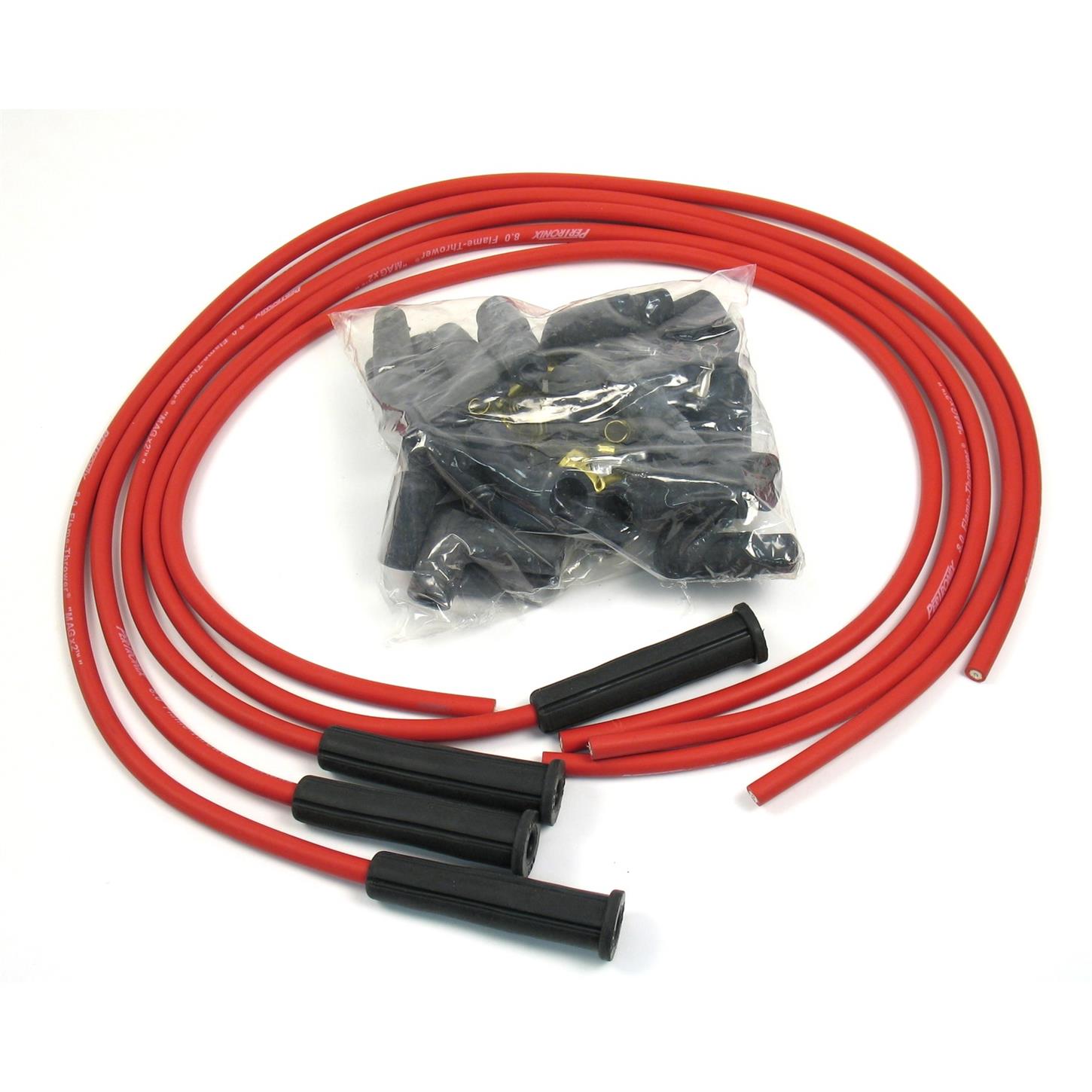 PerTronix 804480 Flame-Thrower Spark Plug Wires, 4 Cyl, 8mm Universal