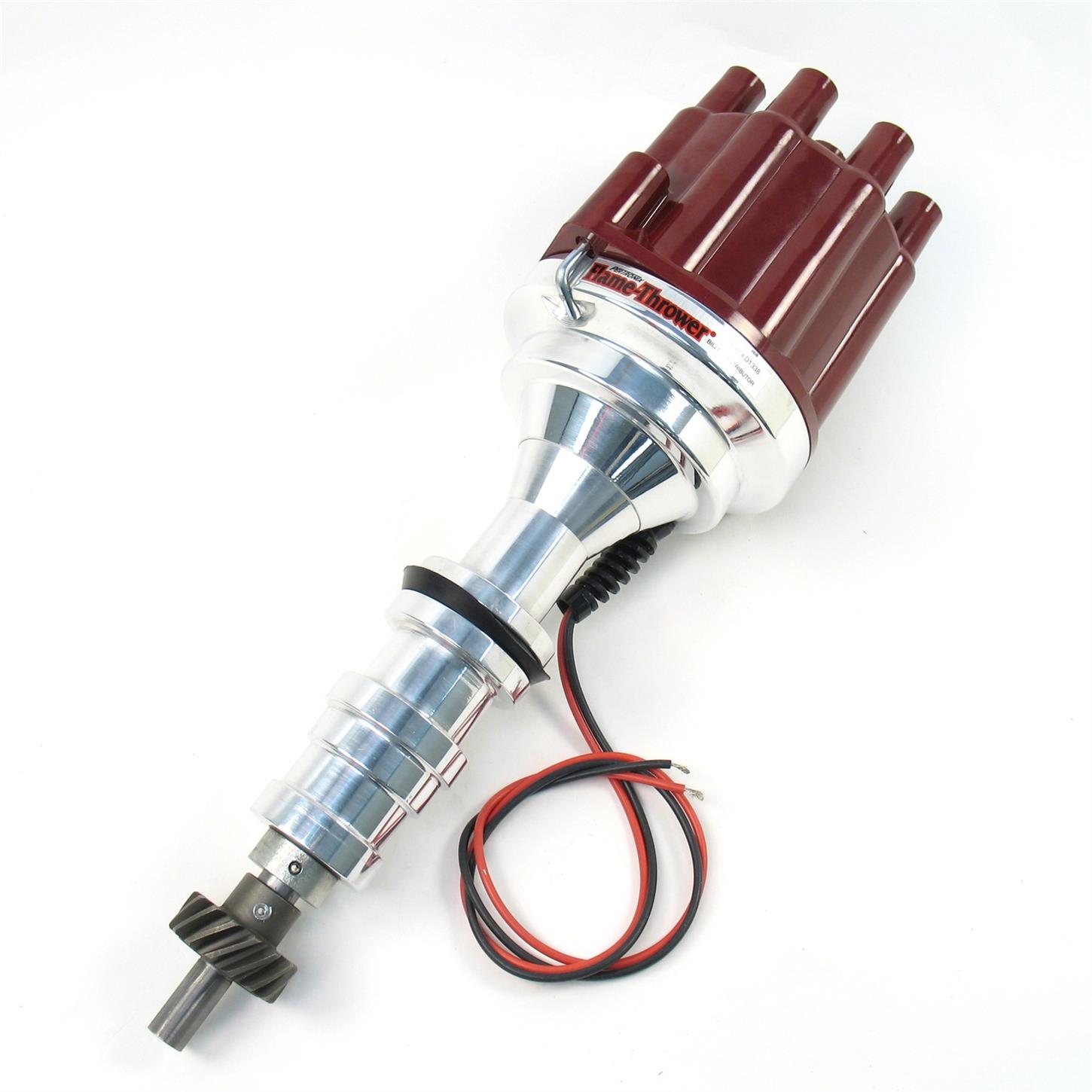 PerTronix D133801 Flame-Thrower Distributor, Ford FE 352-428, Red