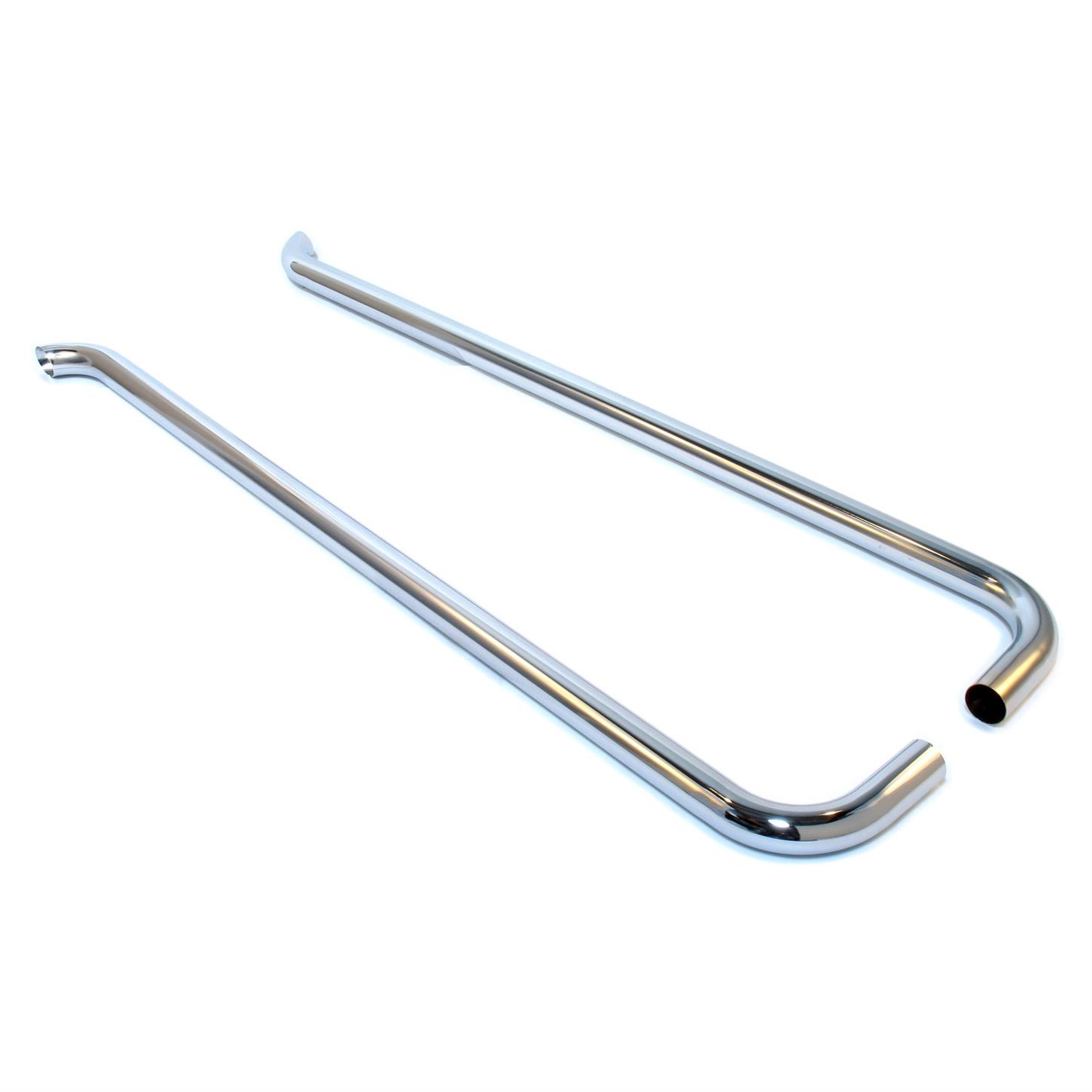 Patriot Exhaust H1280 Low-Line Lake Pipe Slant Style Chrome, 2 x 80
