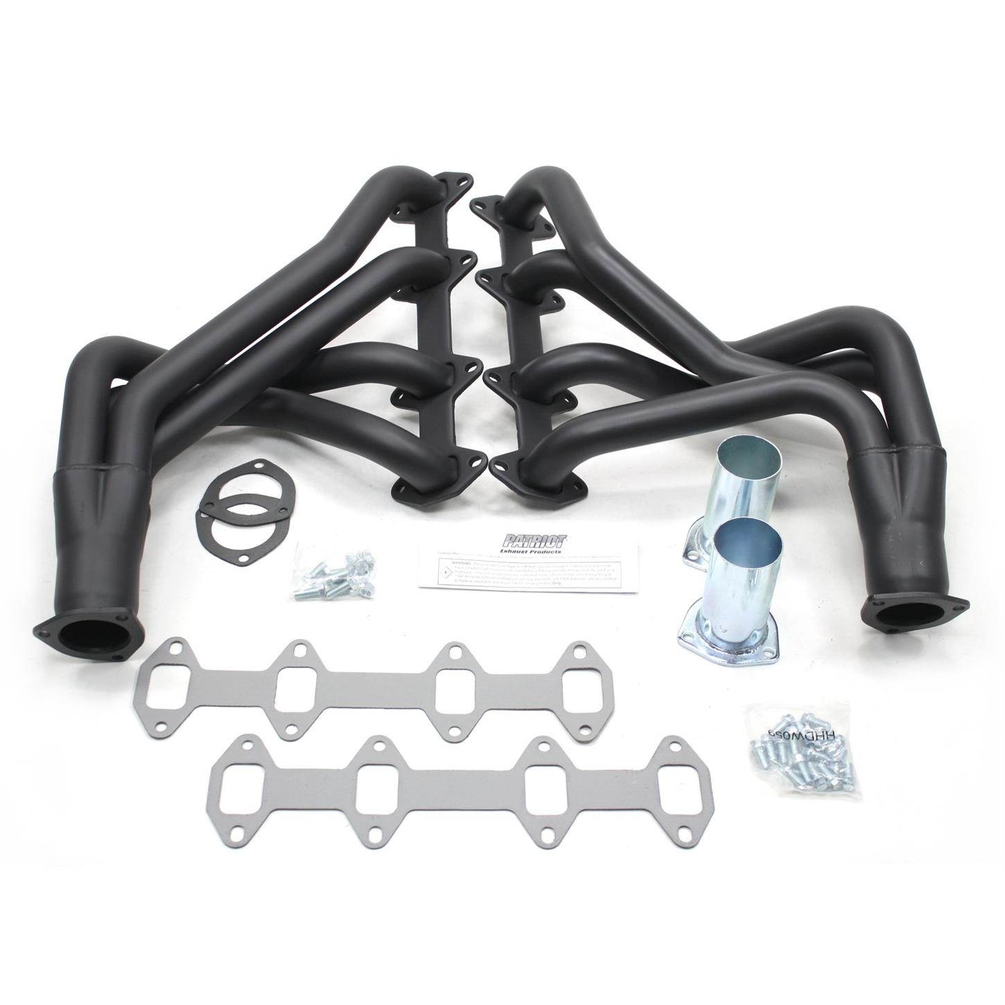 Patriot Exhaust H8406-B Full Length Header, 65-76 Ford Truck FE, Blk