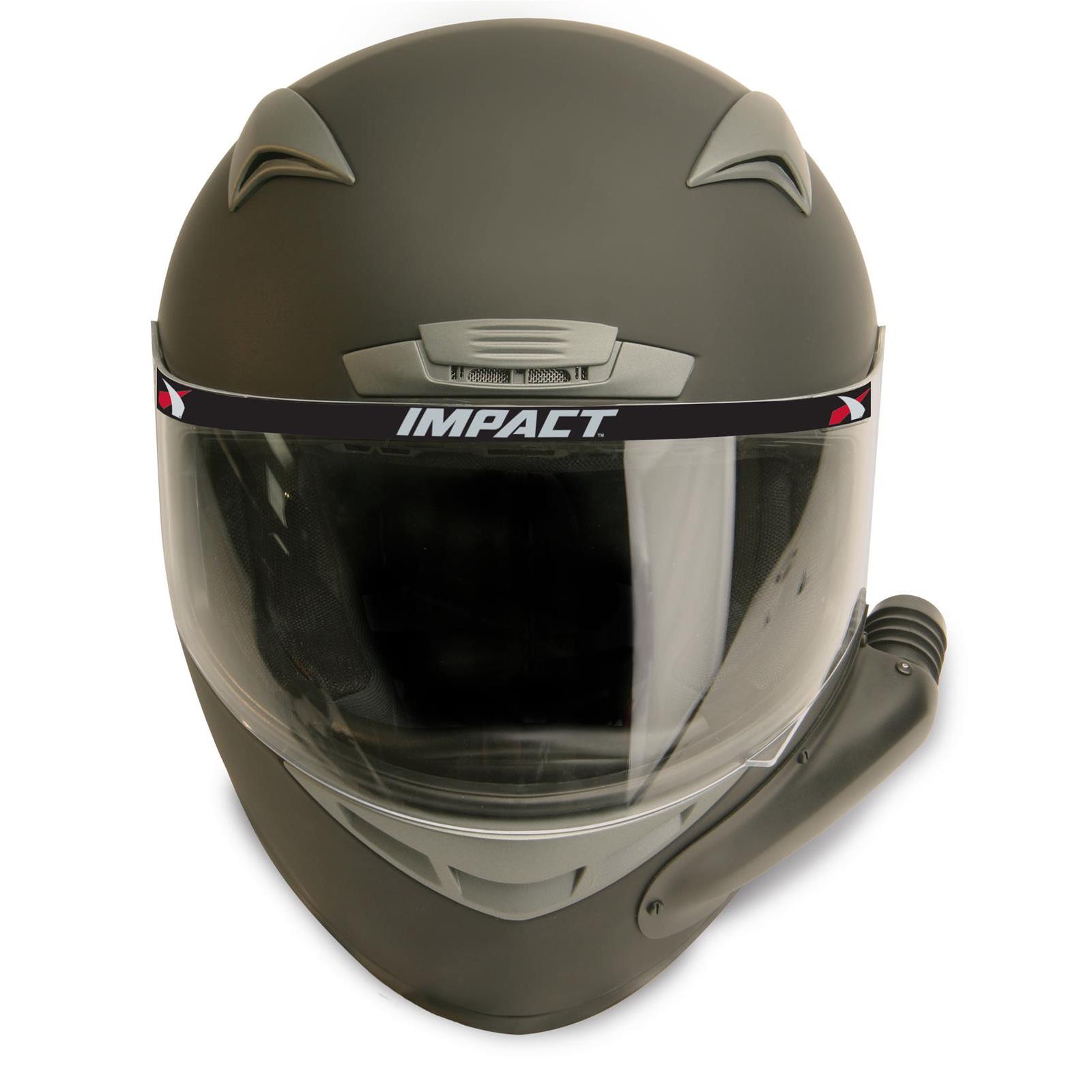 Impact 16755512 SXS Side Air DOT Helmet, Flat Black, Size Large