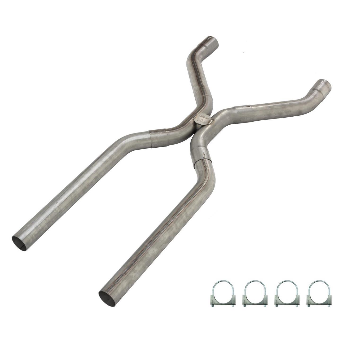 Pypes Performance HVA10 2.5 In Universal H-Pipe Crossover Exhaust