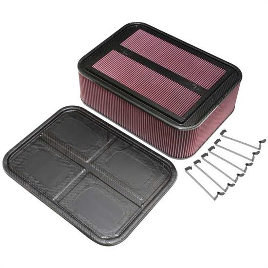 K&N Sprint Car Air Cleaner with Air Box Seal, 2.00-2.625, No Hole